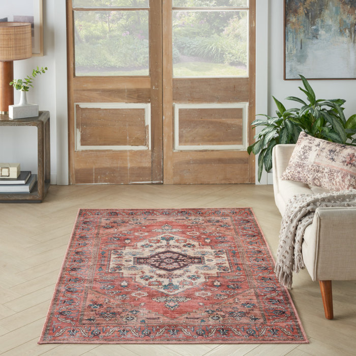 Birch Lane™ Lisle Machine Washable Oriental Rug & Reviews | Wayfair