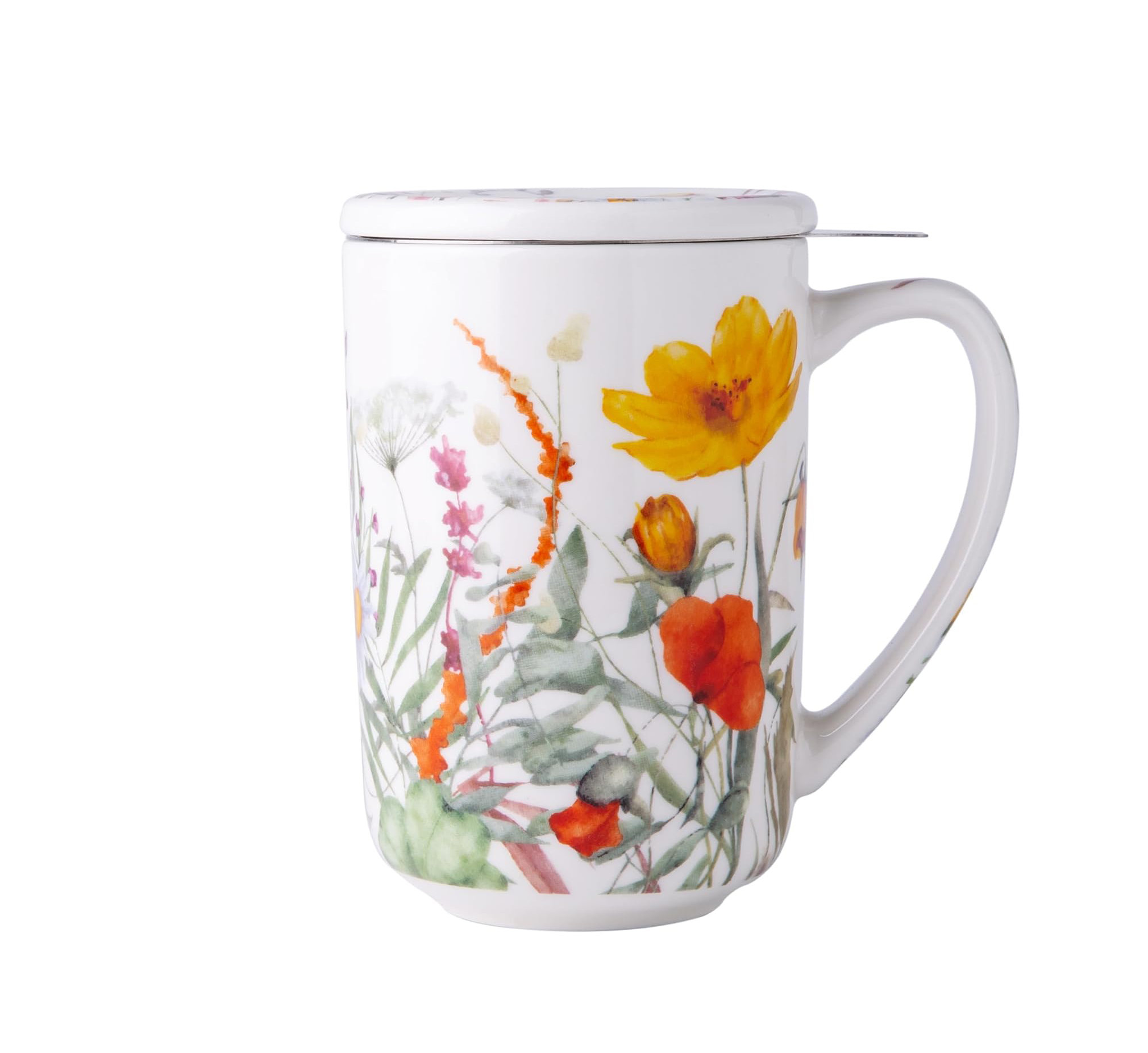 SUPBAN Tea Mug with Infuser and Lids, 18 Oz Tea Cup Strainer with Tea ...