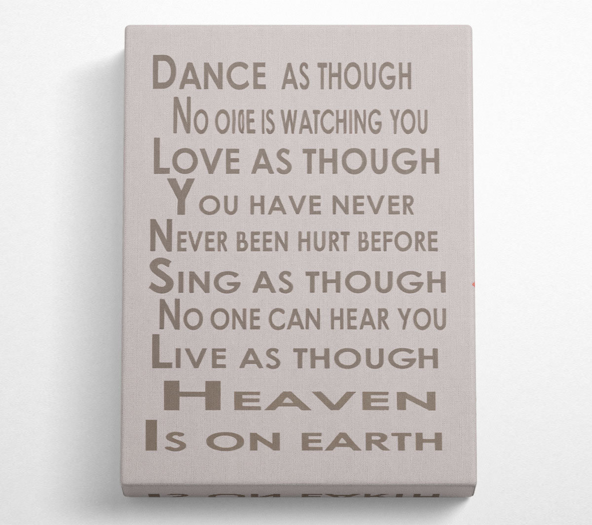 Happy Larry Home Quote Heaven Is On Earth Beige - Print | Wayfair.co.uk