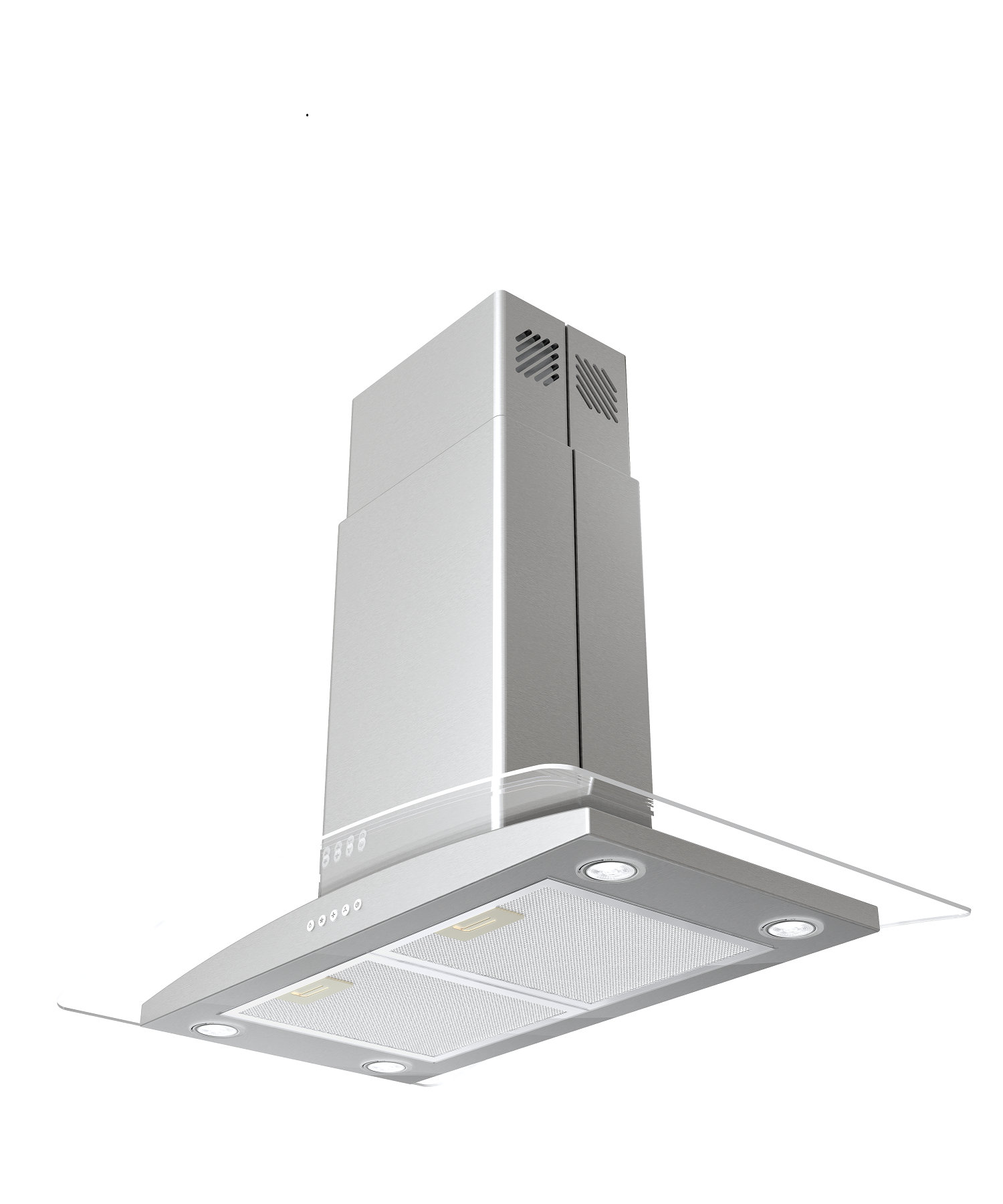 Blue Ocean 36" 900 CFM Convertible Island Range Hood in Stainless Steel ...