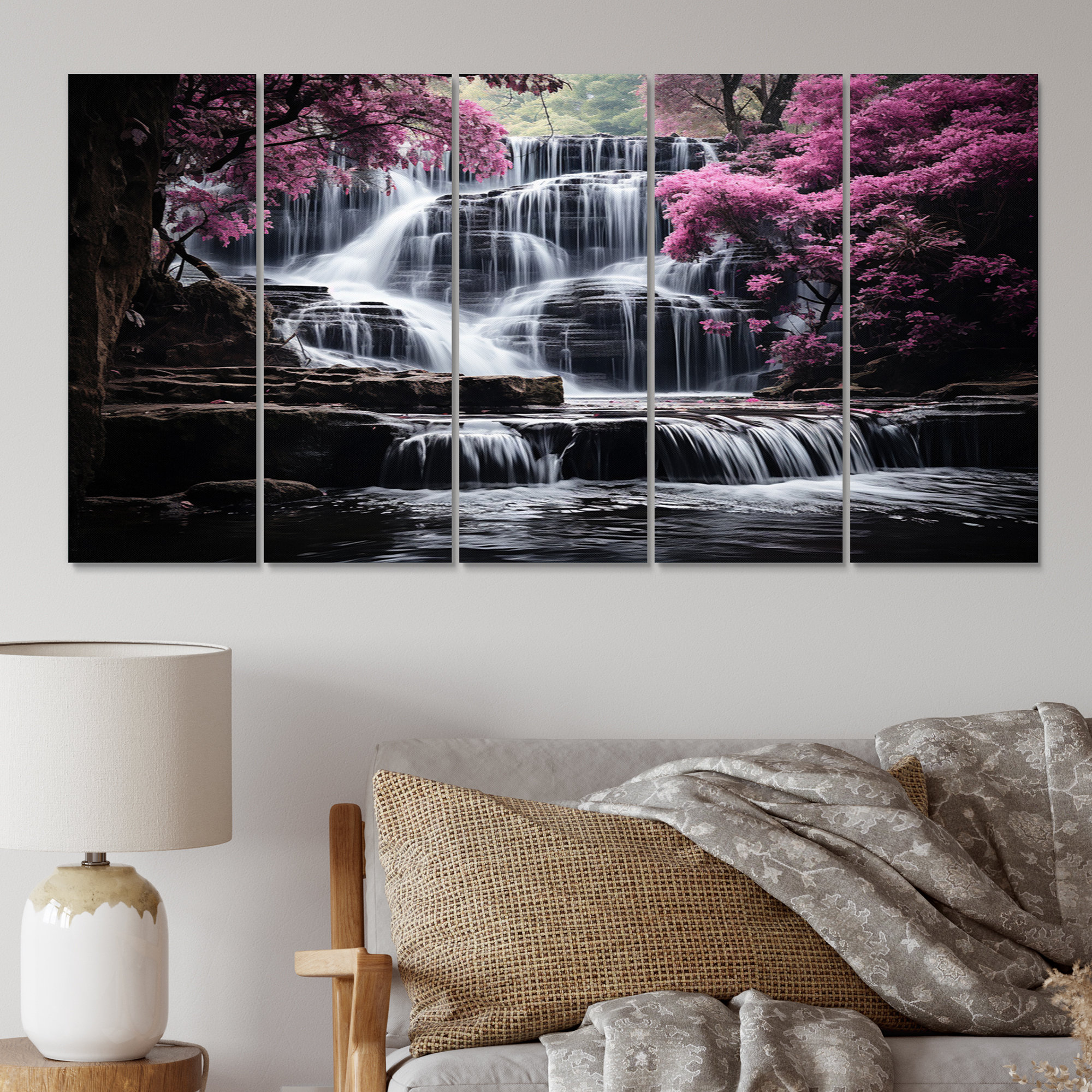 Loon Peak Waterfall Transcendent Beauty II - Landscapes Metal Art Print ...