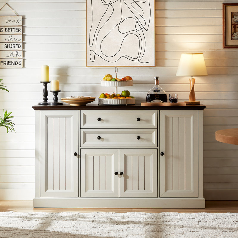 Winston Porter Niyah 58" Buffet Cabinet with Storage, Sideboard Buffets ...