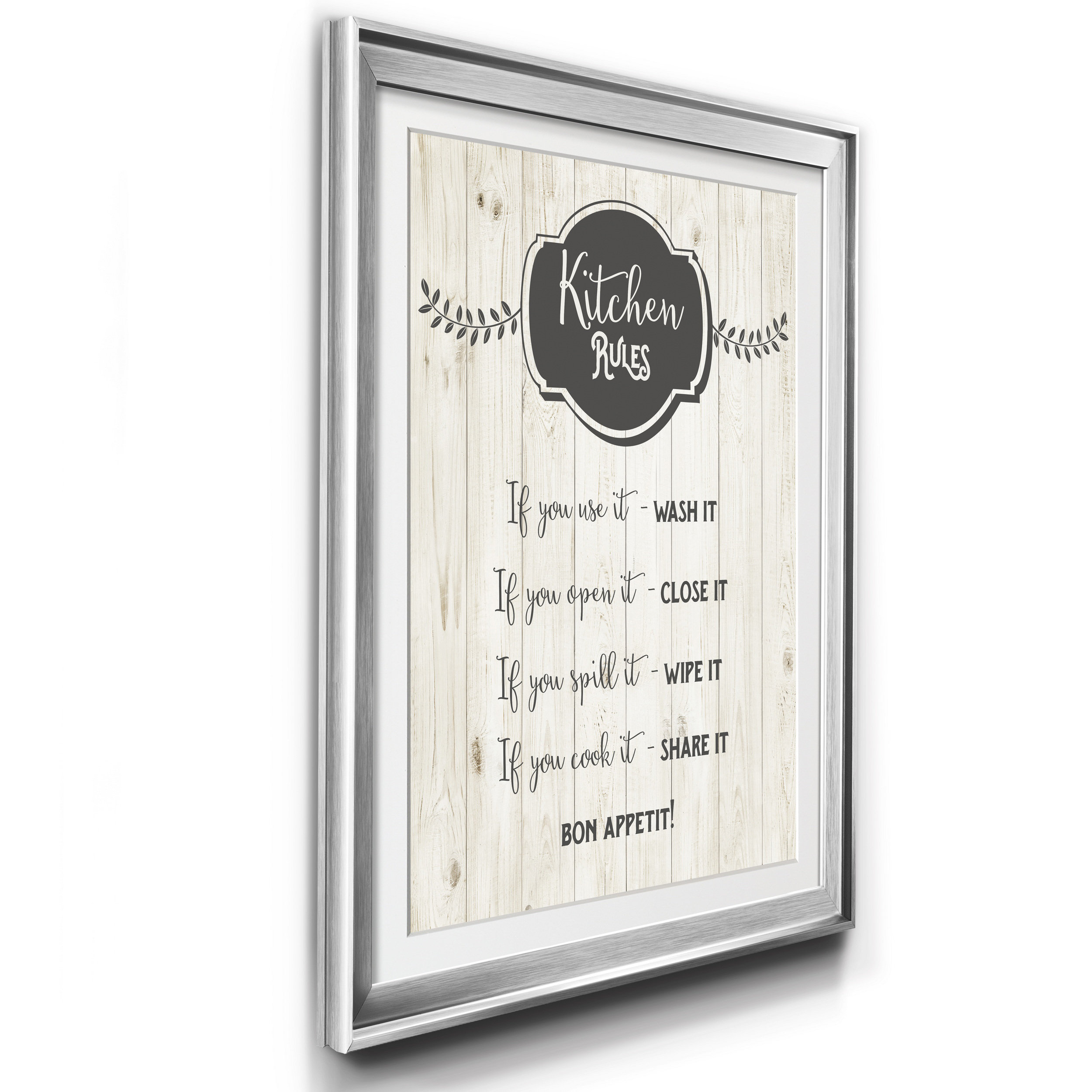 Gracie Oaks Kitchen Rules - Picture Frame Textual Art Print on Paper ...