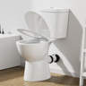 SUPERFLO Rear Outlet Toilet| 19" Extra Tall Toilet with Powerful Dual ...