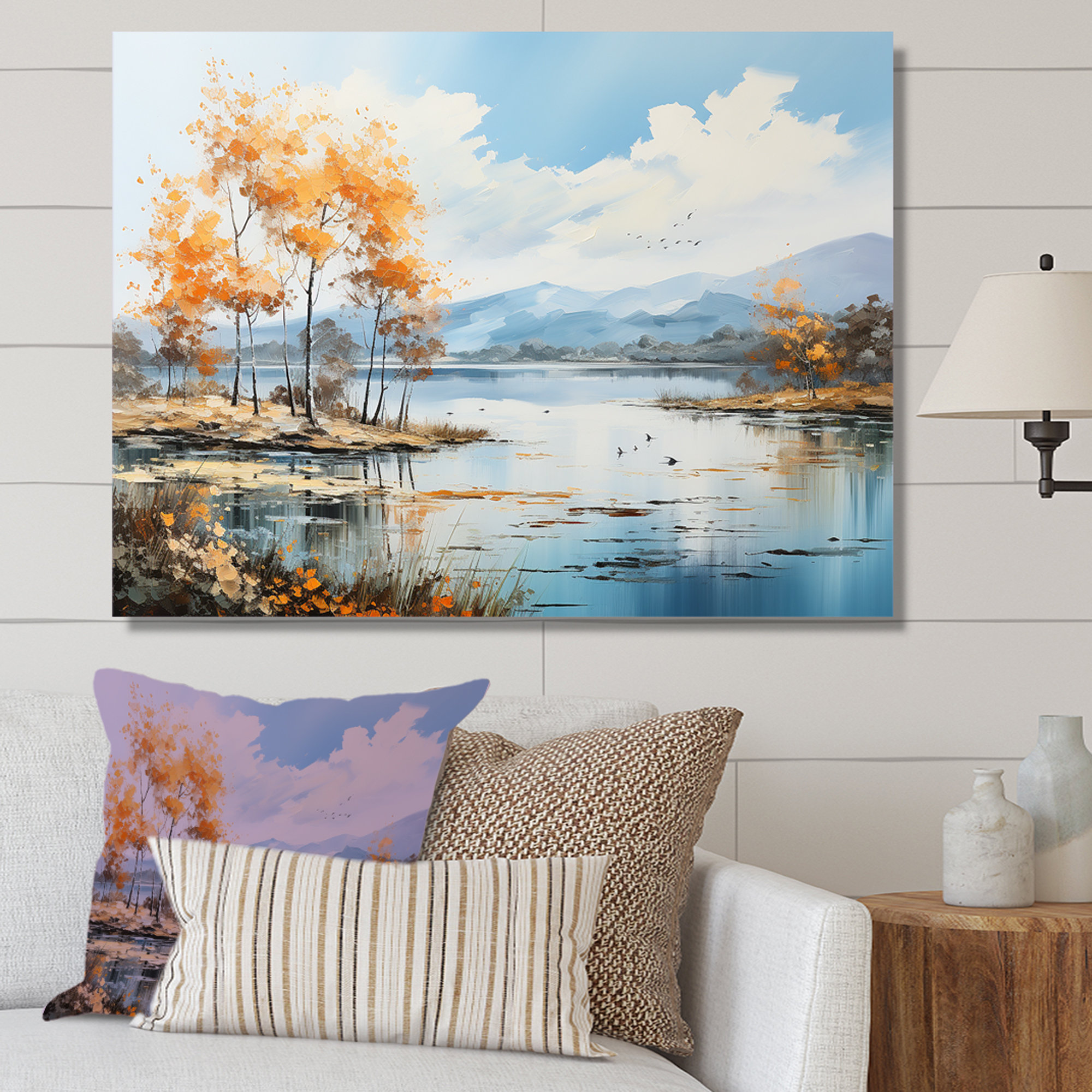 Winston Porter Lakes Serenity Charm Liquid Art I - Print on Canvas ...