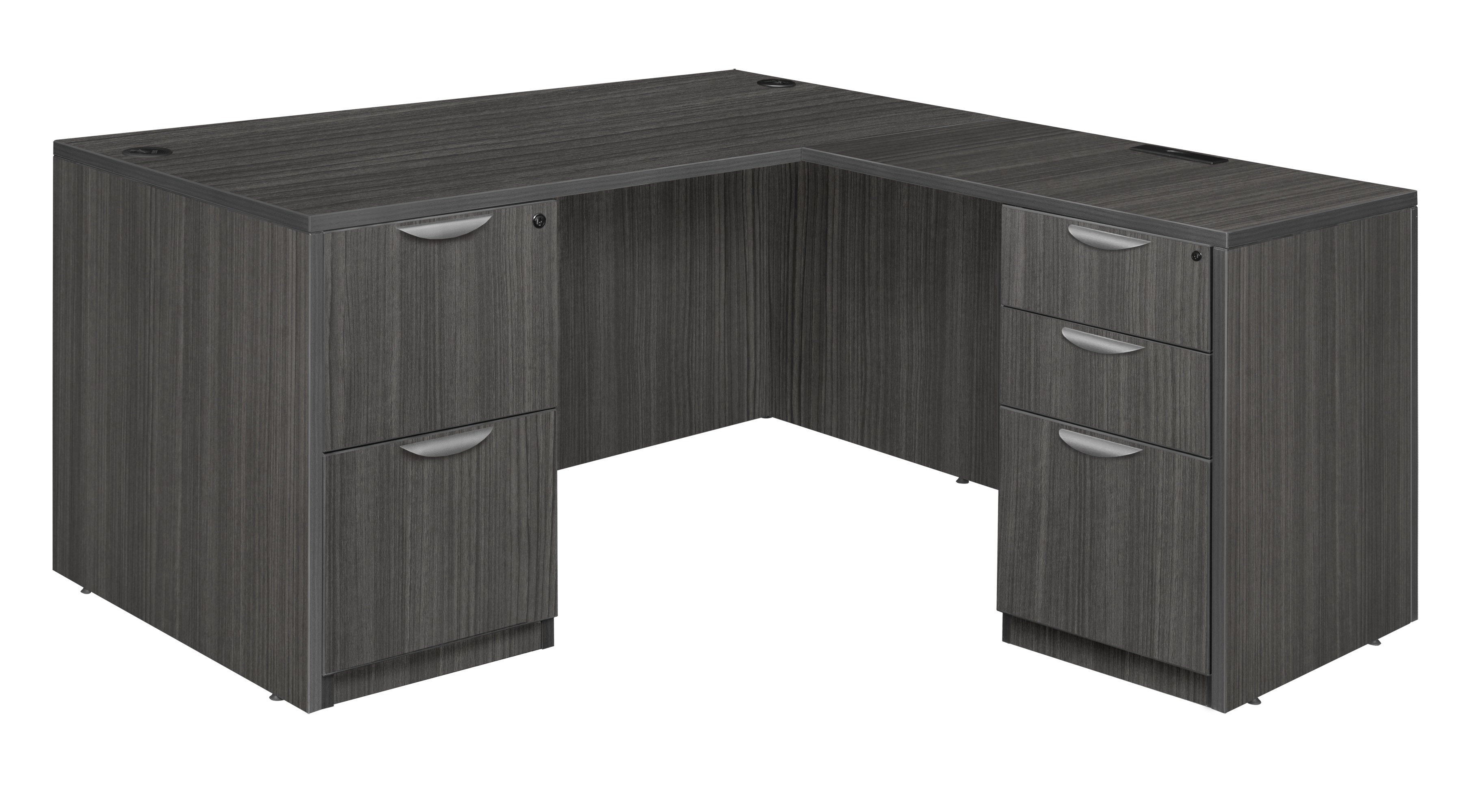 Regency Legacy L Desk with Double Full Pedestal Drawer Unit - Wayfair ...