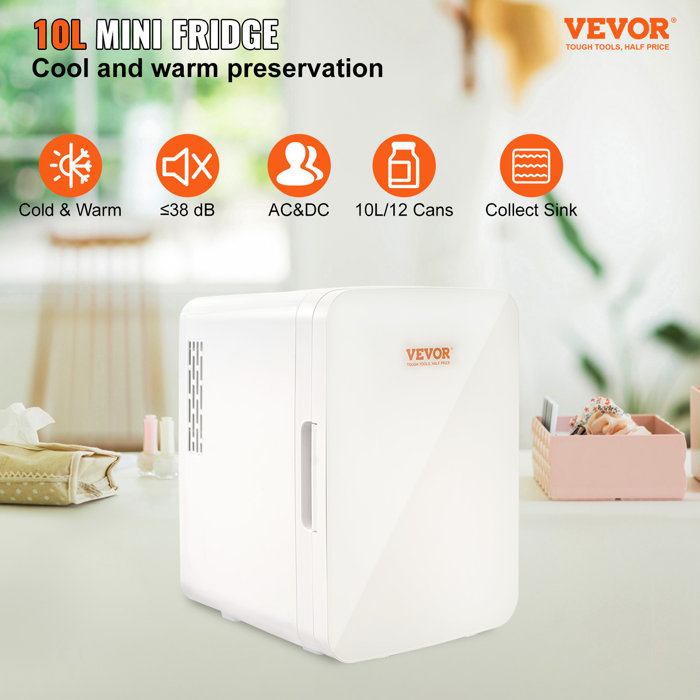VEVOR 0.35 Cubic Feet Portable Countertop Mini Fridge | Wayfair