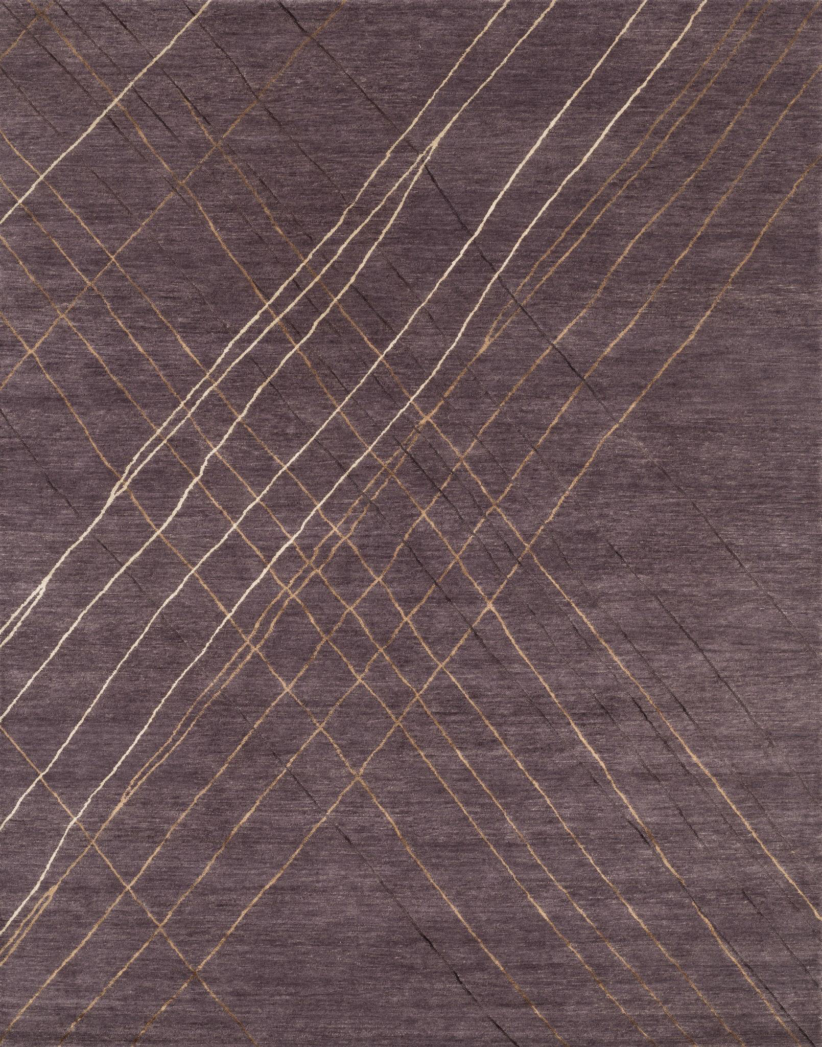 Loloi Rugs Hermitage Abstract Hand-Knotted Plum Area Rug | Wayfair