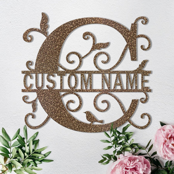 SIGNLEADER Custom Name Letter Monogram Family Personalize Wedding Gift ...