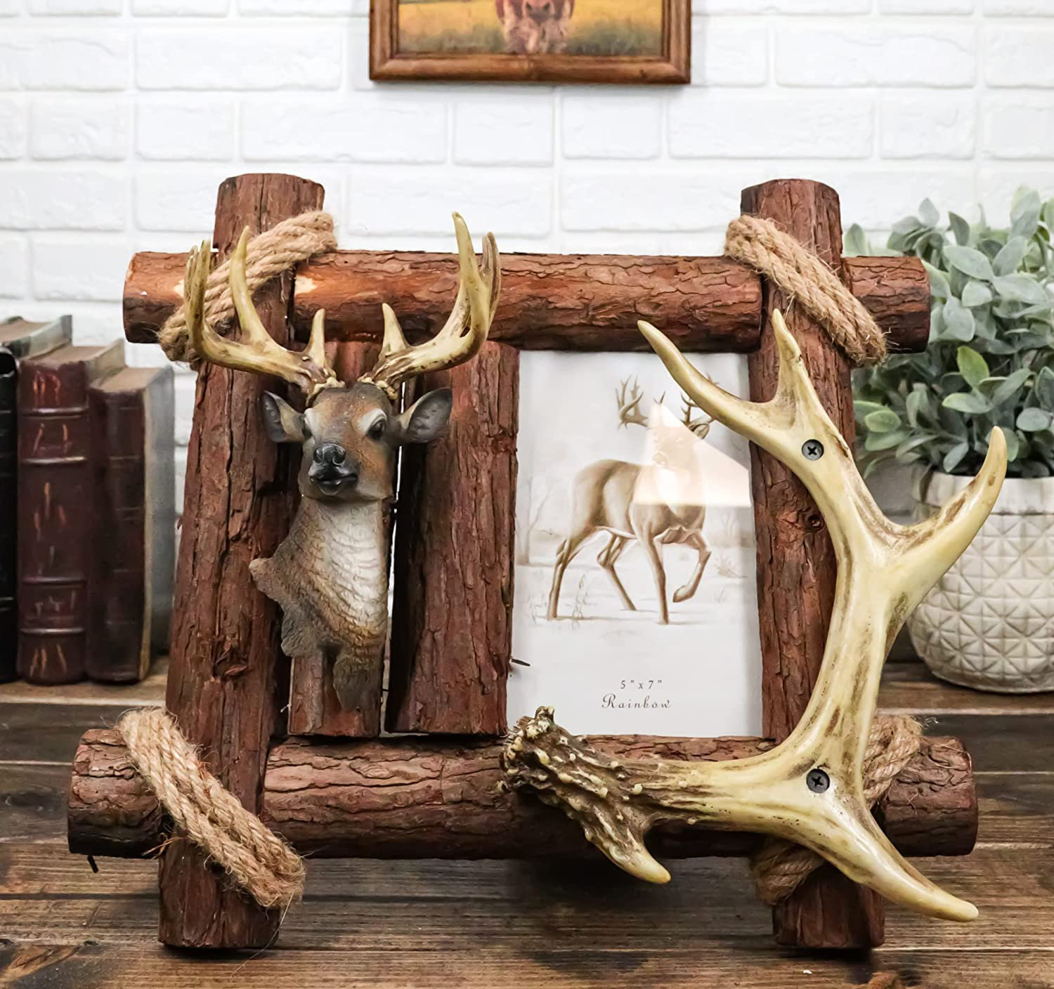 Loon Peak® Ebros Rustic Buckhorn Stag Deer Trophy Bust And Antlers With ...