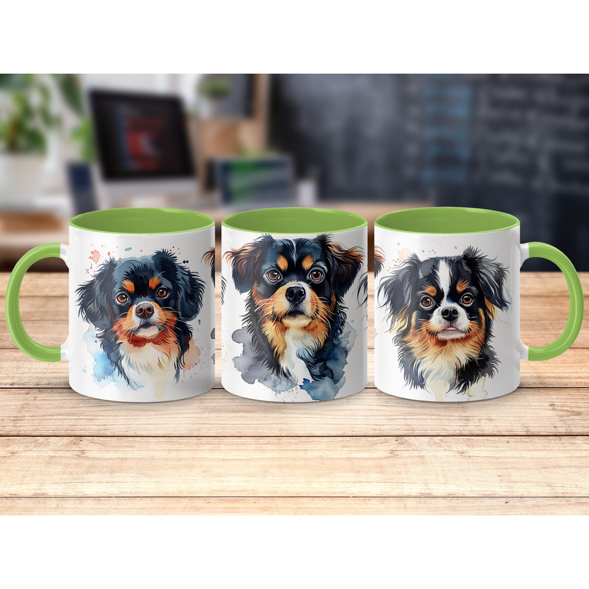 East Urban Home Set of 2 – 11oz Watercolour Miniature Pinscher Design ...