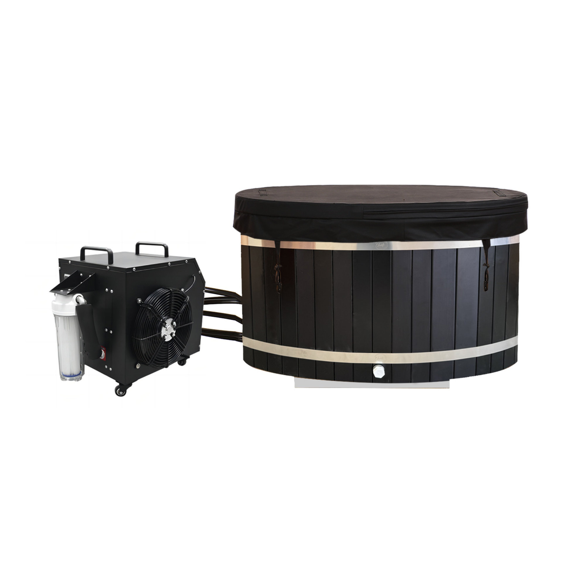 Sansheng Oval Red Cedar Wood Cold Plunge Tub With Stainless Steel ...