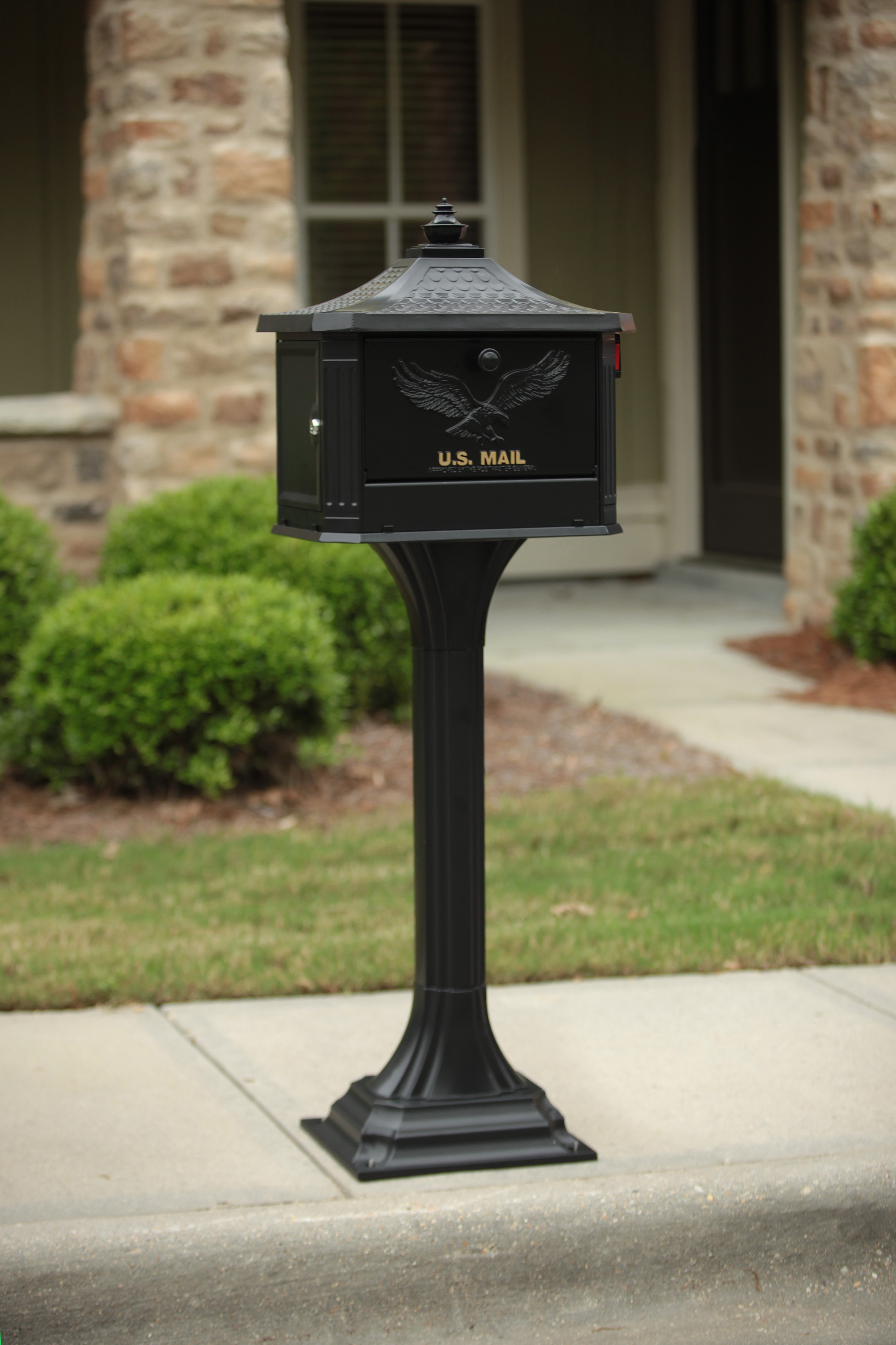 Architectural Mailboxes Pedestal Locking Post Mounted Mailbox & Reviews ...
