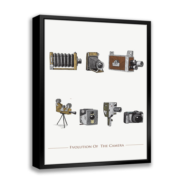 17 Stories Evolution Of The Camera Framed On Canvas by Stanley Print ...