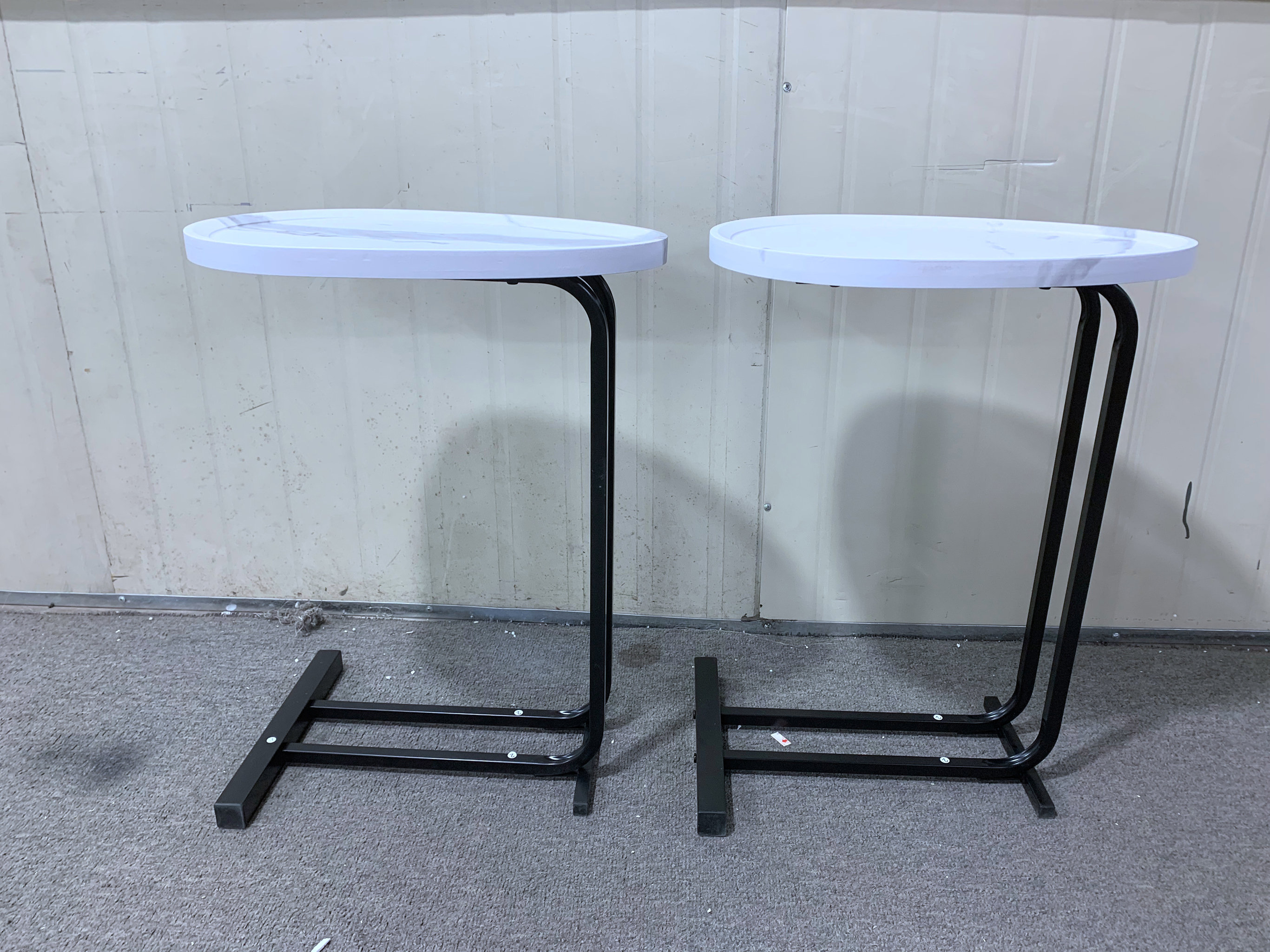 Ebern Designs 2-Pieces C-Shaped Side Table, C Table End Table For Sofa ...