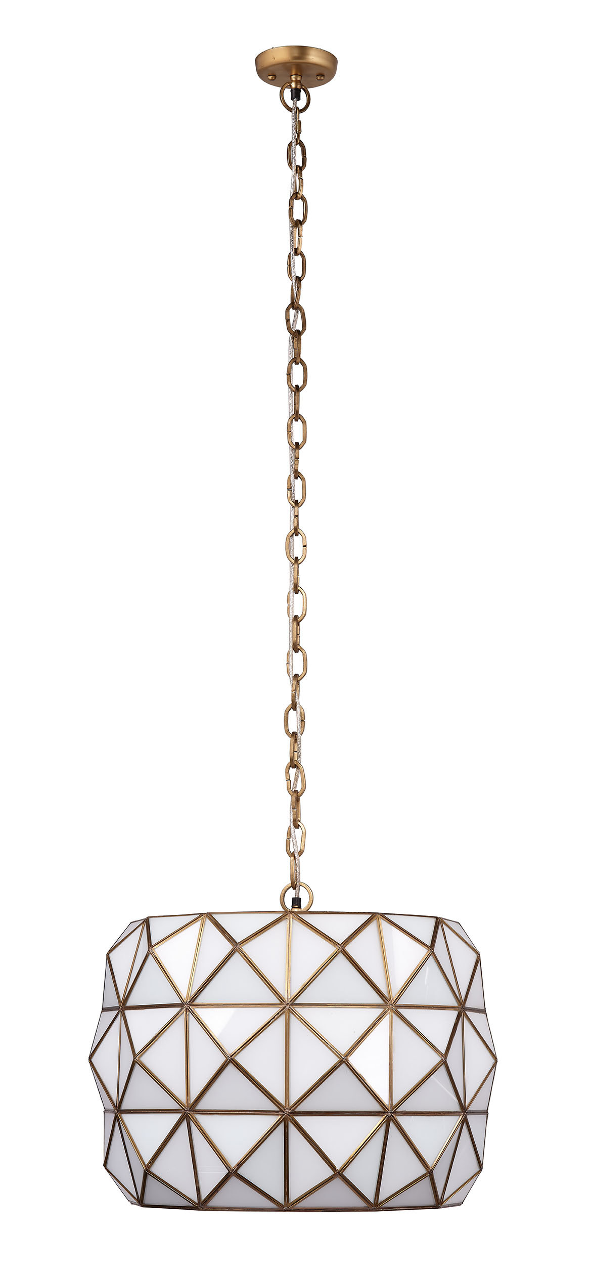 Jamie Young Company Hollywood 3 - Light Antique Brass Geometric Pendant ...