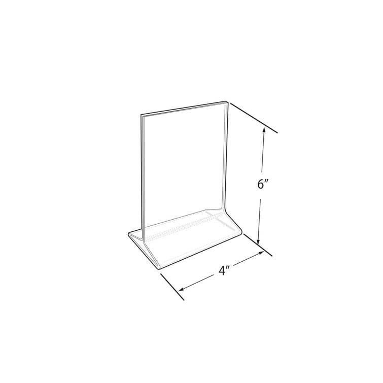 Azar Displays Top Loading Clear Acrylic T-Frame Sign Holder - Wayfair ...