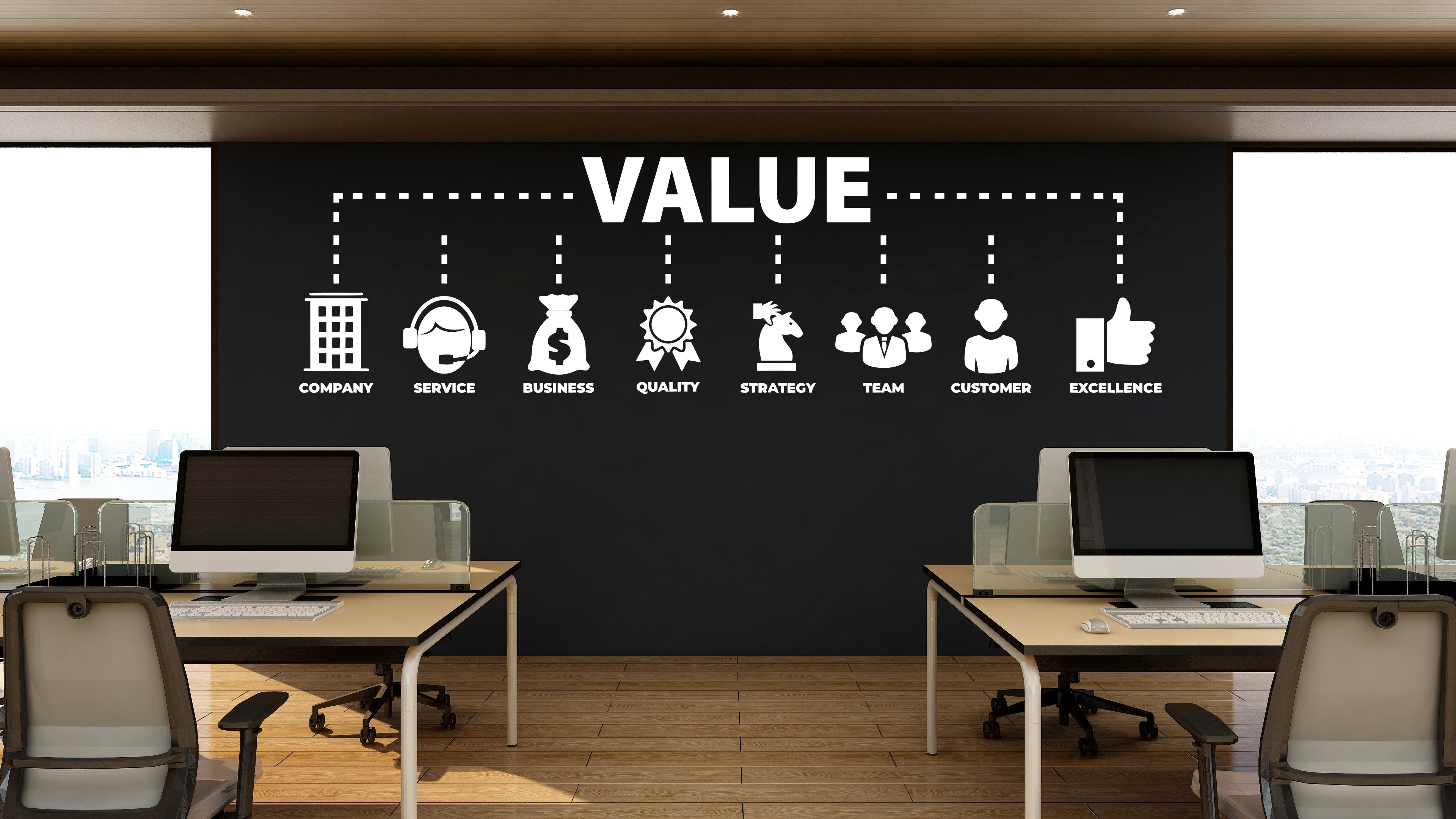 Lark Manor™ Value Office Wall Decor Customers Wall Decal Trust Teamwork ...
