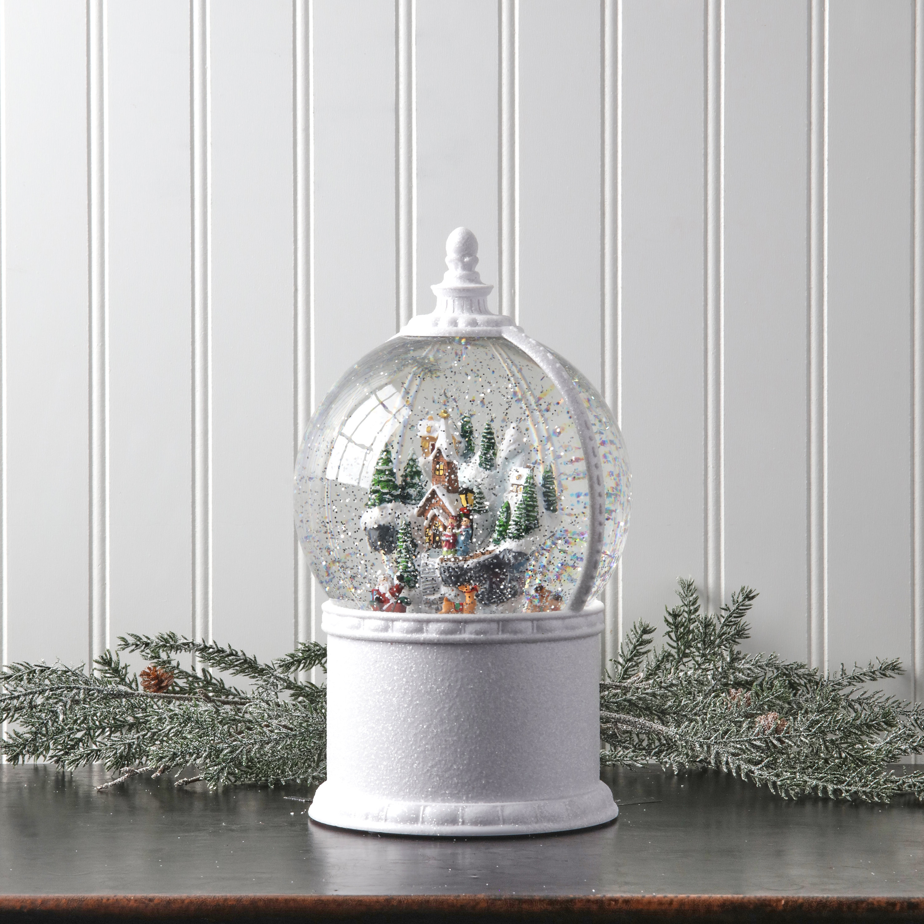 Regency International 11"Led Battery Operated Timer Mountain With Santa ...