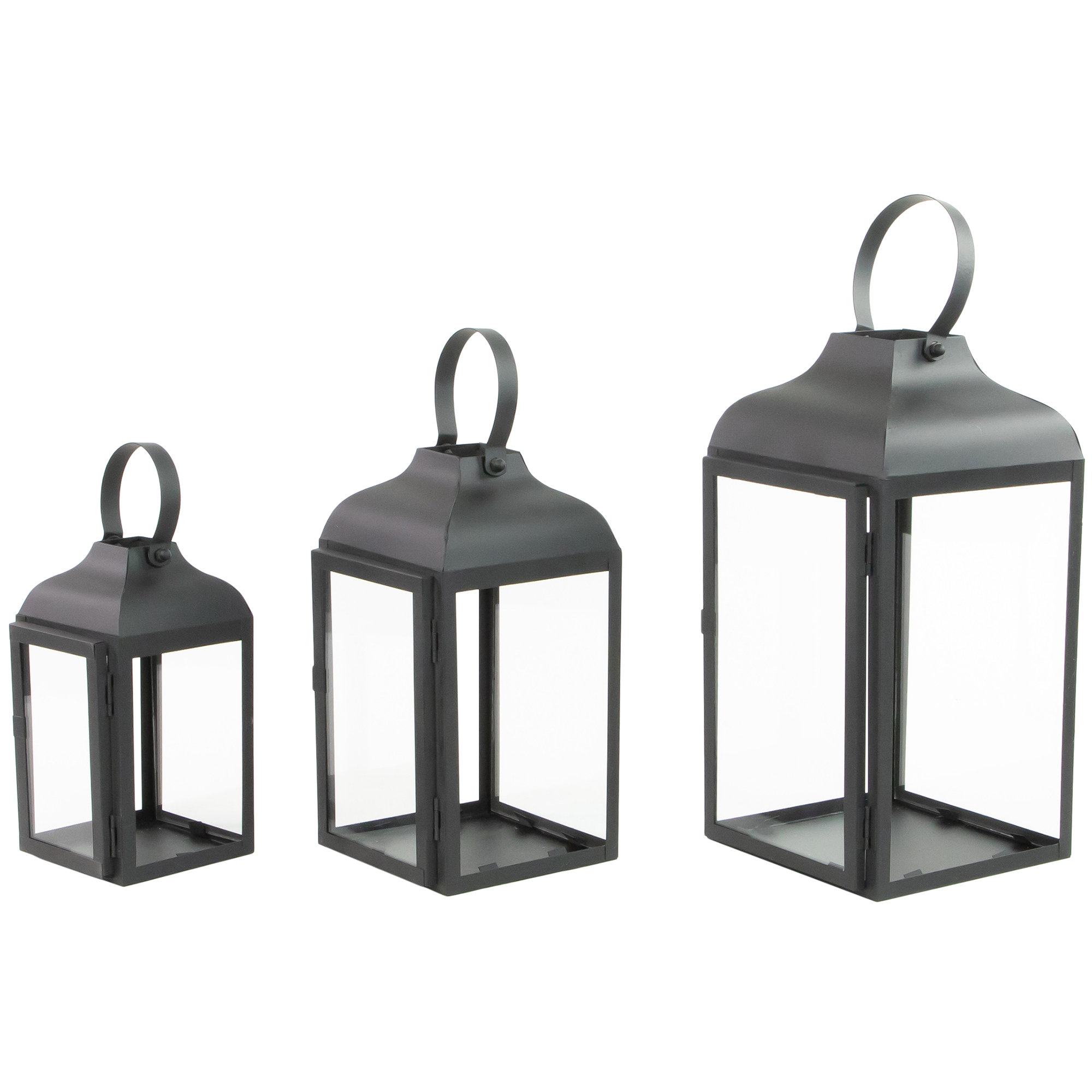 17 Stories Black Traditional Style Candle Lanterns | Wayfair