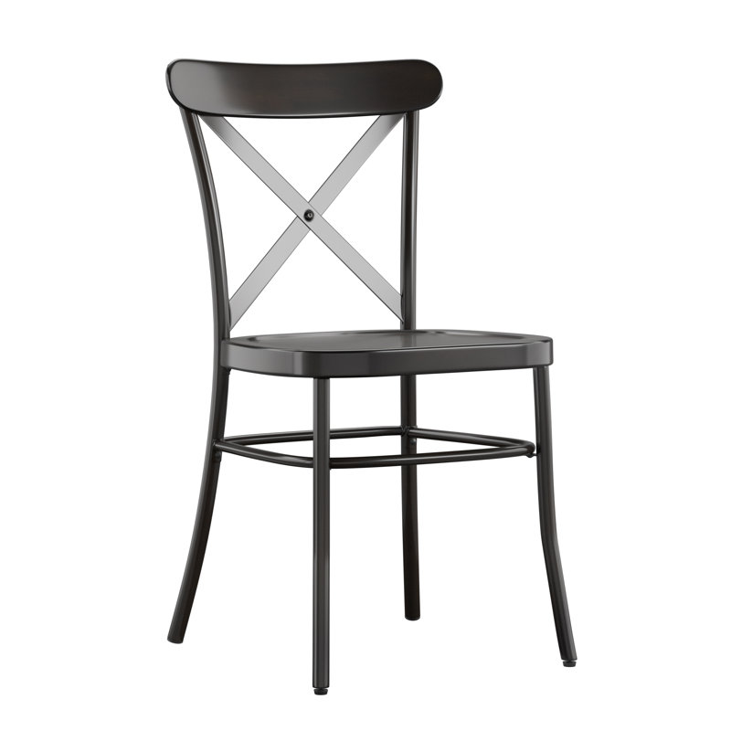 Lark Manor Aliha Metal Cross Back Side Chair & Reviews | Wayfair