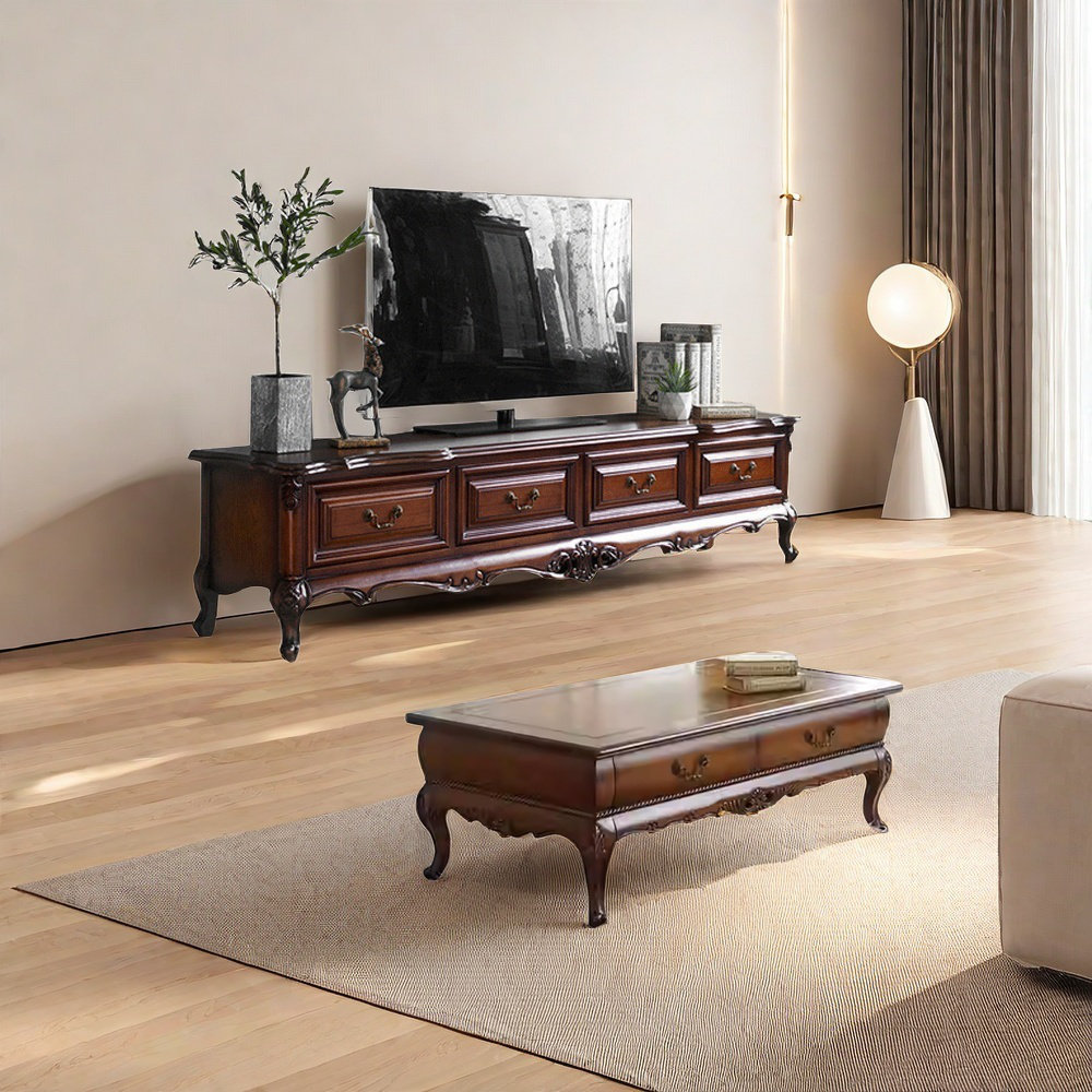 The Invincibles home Solid wood multi-layer minimalist coffee table ...