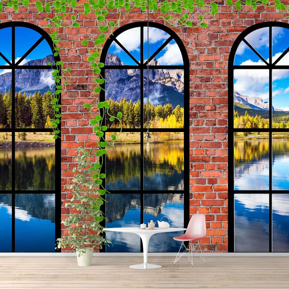 IDEA4WALL Window View Nature Wilderness Wall Mural | Wayfair