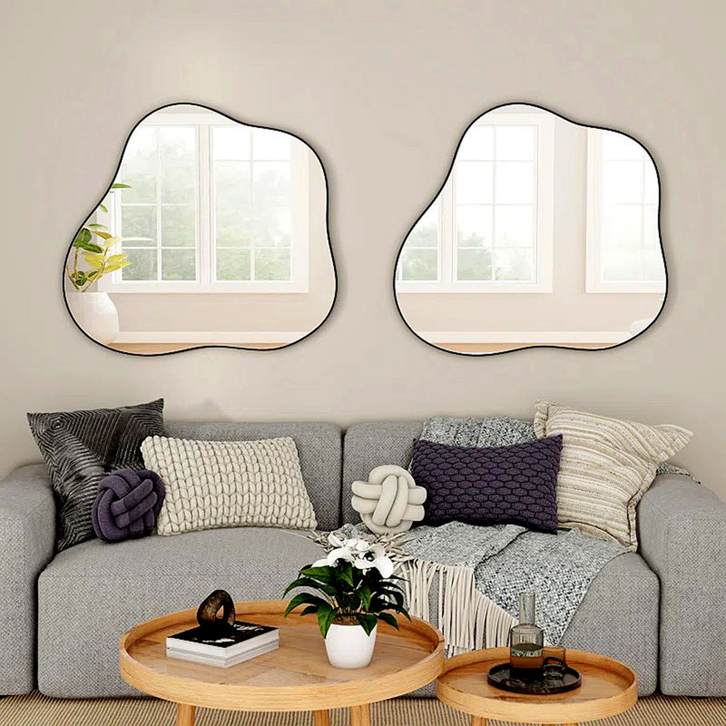 Wrought Studio™ Irregular Cloud-Shaped Metal Accent Wall Mirror | Wayfair