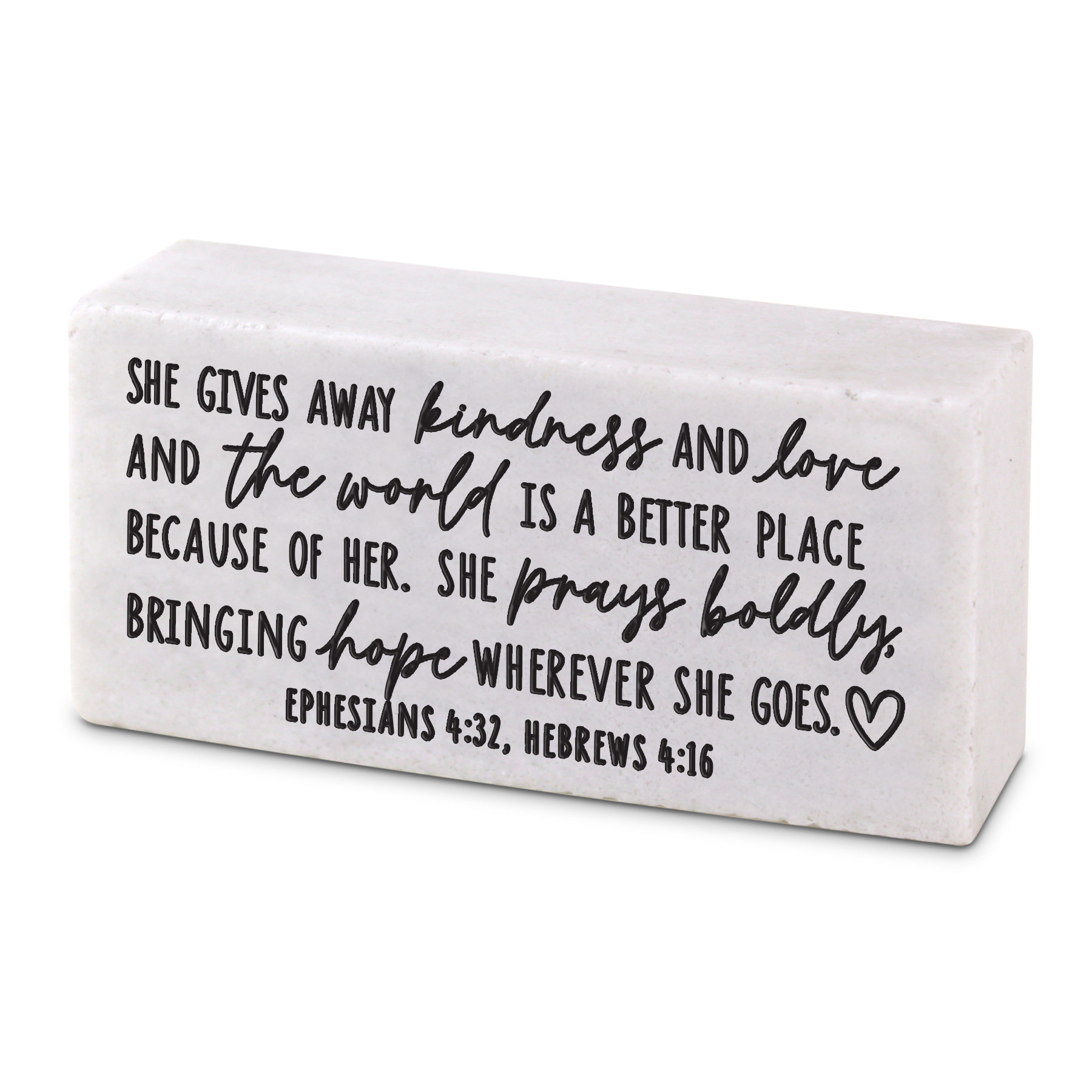 Trinx Jagdesh Tabletop Block She Gives Away Kindness - Wayfair Canada