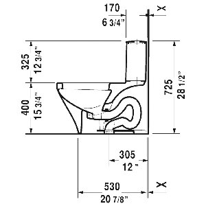 Duravit DuraStyle Dual Flush Elongated One-Piece Toilet (Seat Not ...
