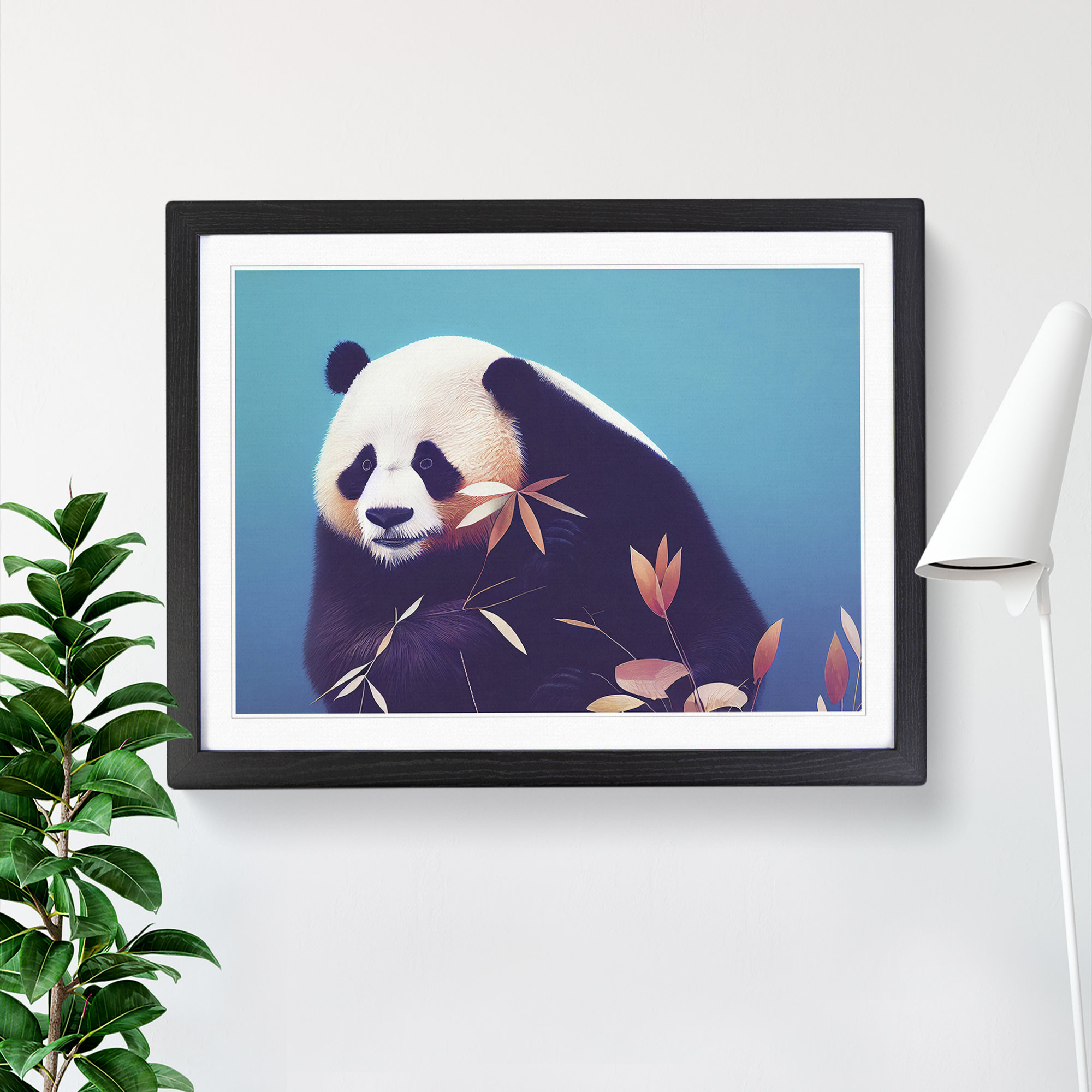 17 Stories Head Turning Panda - Picture Frame Graphic Art | Wayfair.co.uk