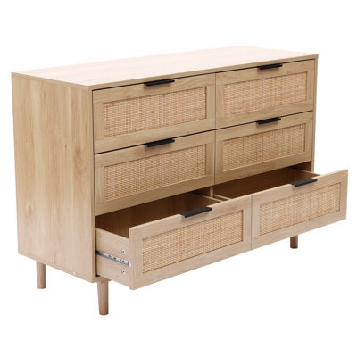 Beachcrest Home Scot 6 Drawer 43.3'' W Double Dresser & Reviews | Wayfair