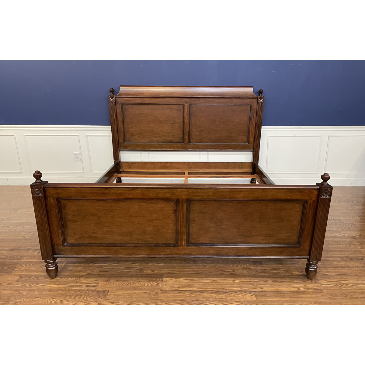 Leighton Hall Furniture Louis Xvi Solid Wood Panel Bed | Wayfair