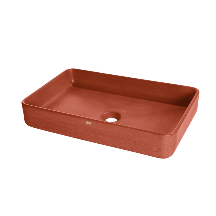 Konkretus Fladd 14.5'' Concrete Rectangular Bathroom Sink | Wayfair