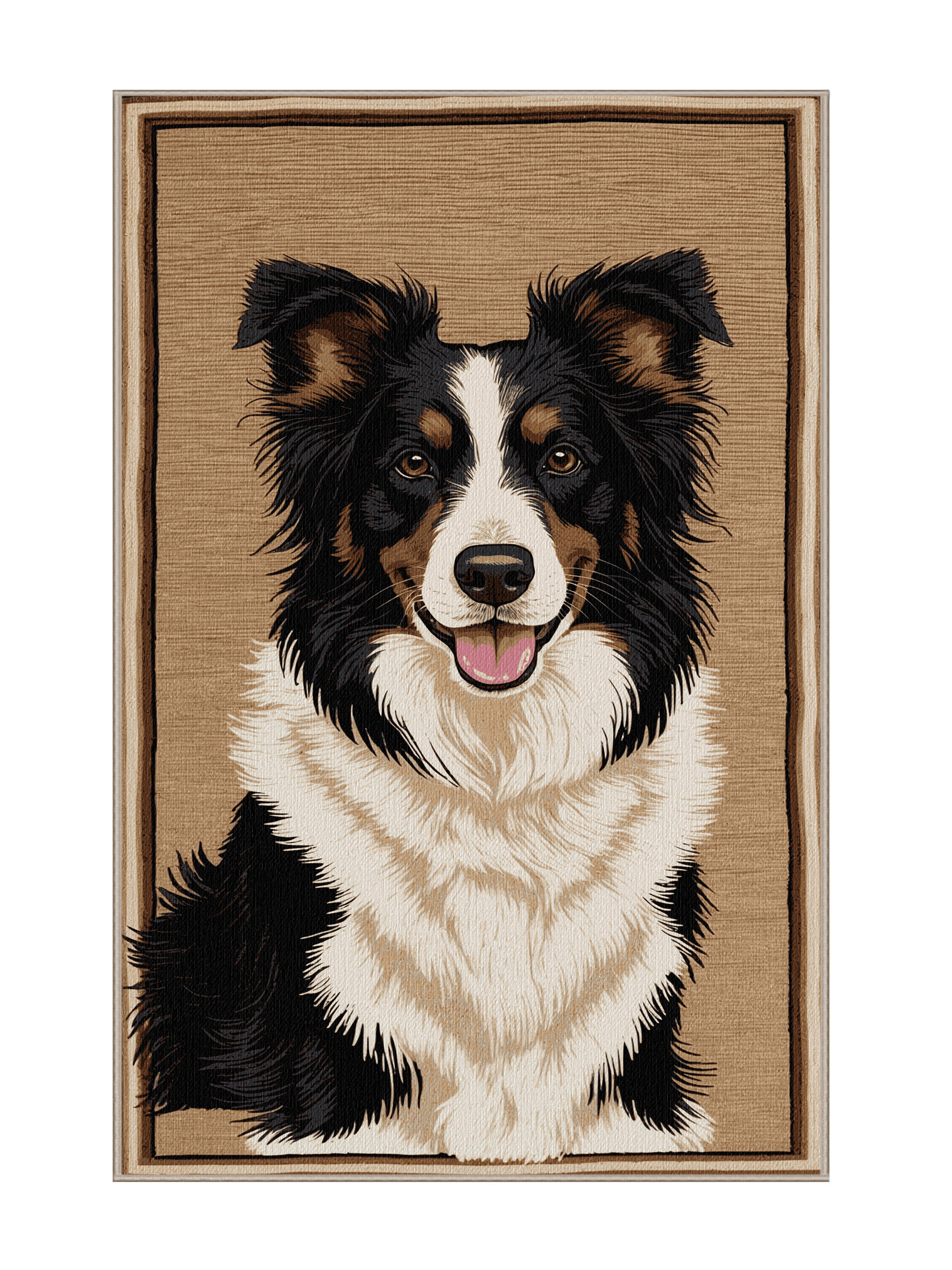 Longshore Tides Washable Border Collie Dogs Area Rug | Wayfair