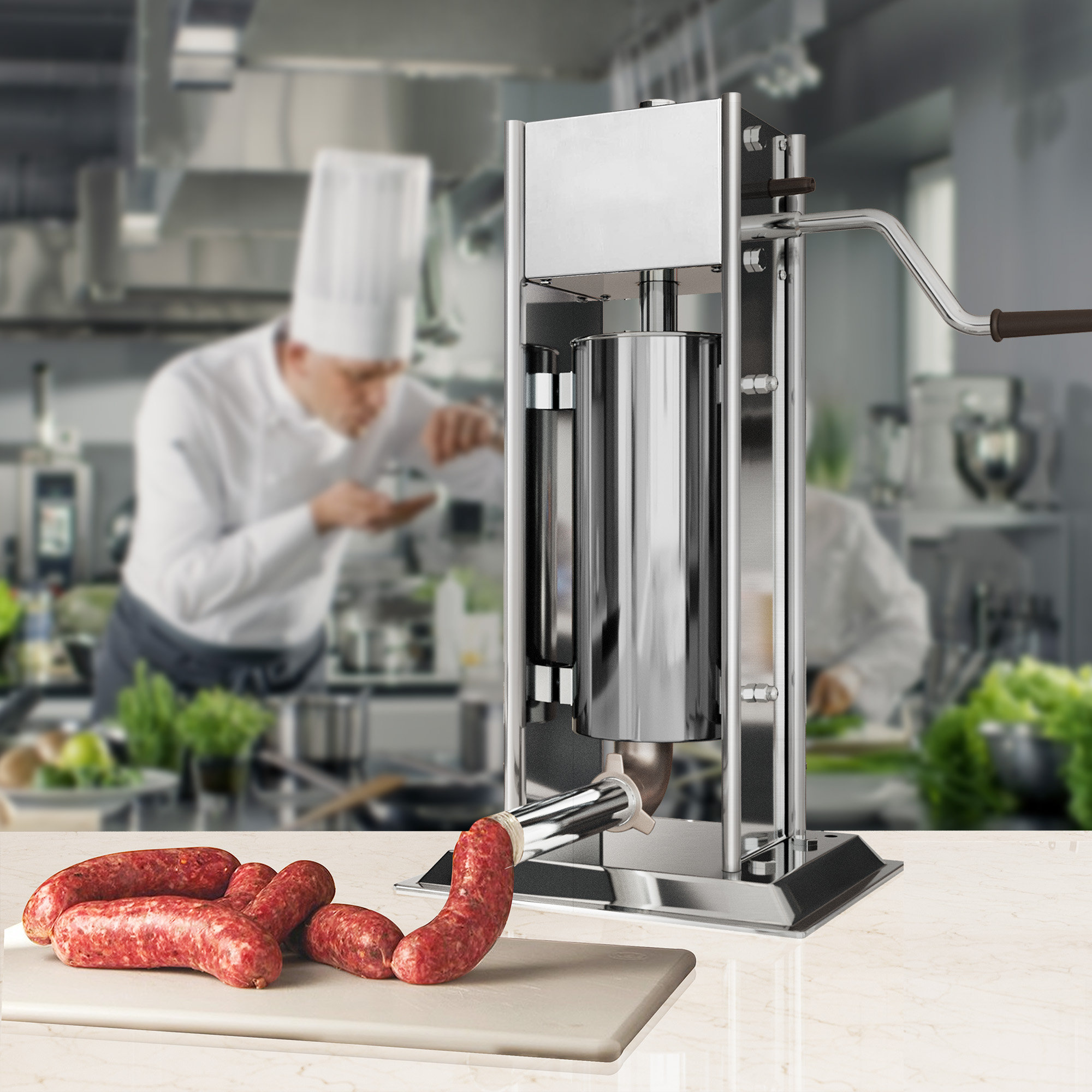 Edrosie Inc 5L 2 Speed Stainless Steel Vertical Sausage Machine, | Wayfair