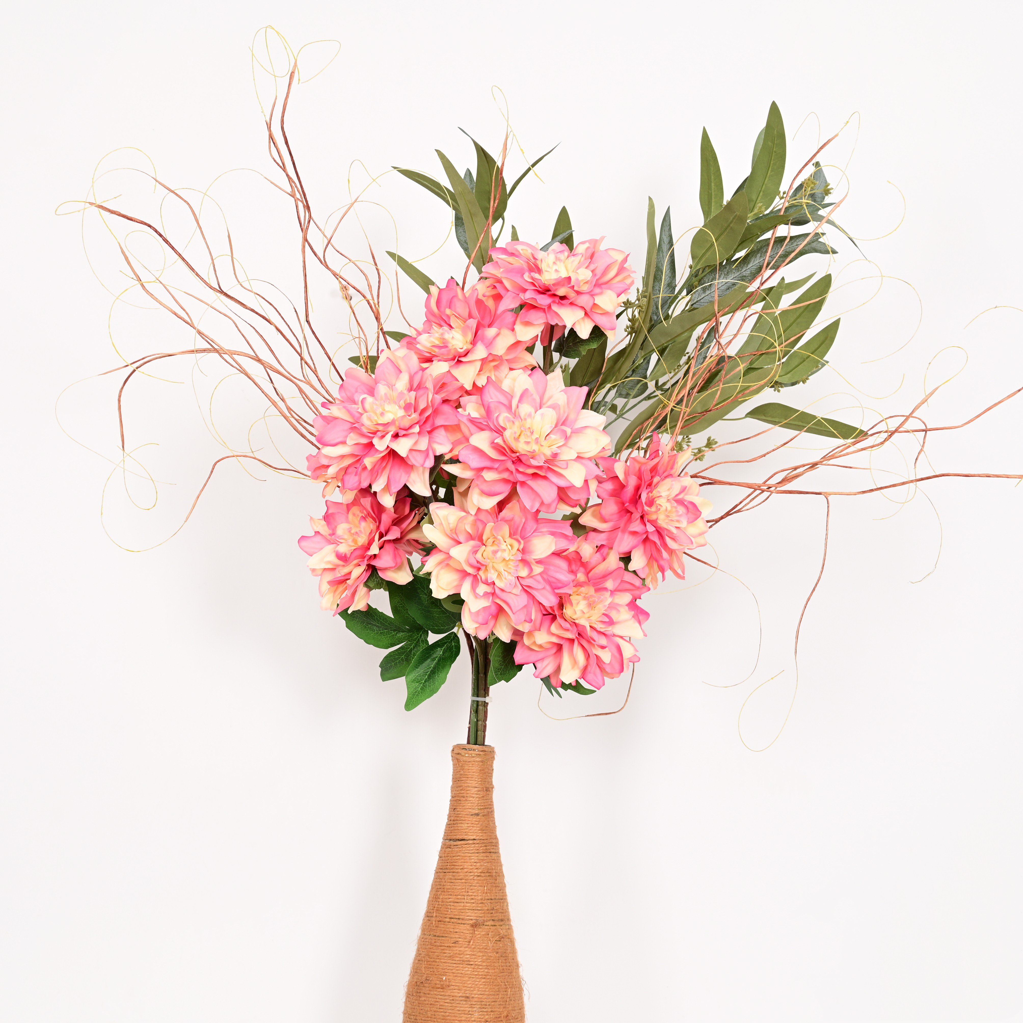 Ophelia & Co. Farmhouse Artificial Dahlia Floral Arrangement For ...