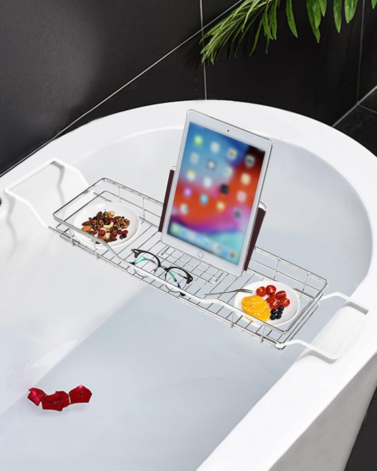 Rebrilliant Adjustable Tub Rack, 304 Stainless Steel Bathroom Tray ...