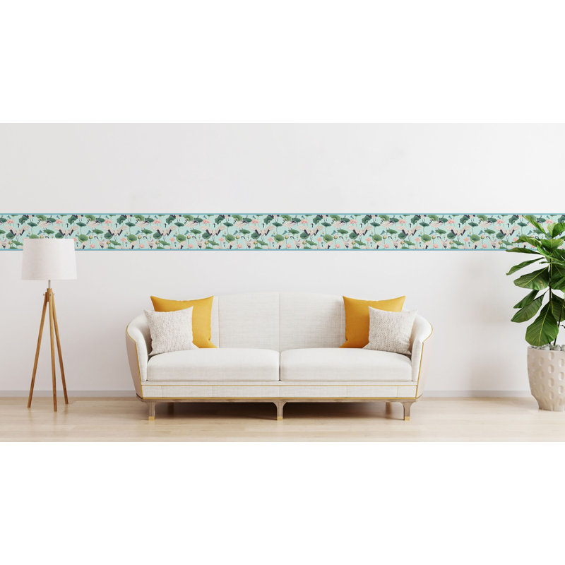 Bayou Breeze Cranes and Grasshoppers Peel Stick Wallpaper Border 10in ...