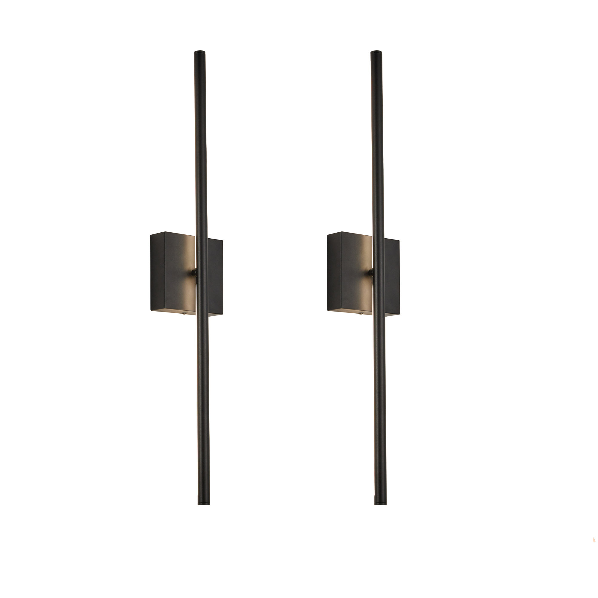 Ivy Bronx Minimalist Led Wall Sconces Decor Set Of 2, Modern Black Wall ...