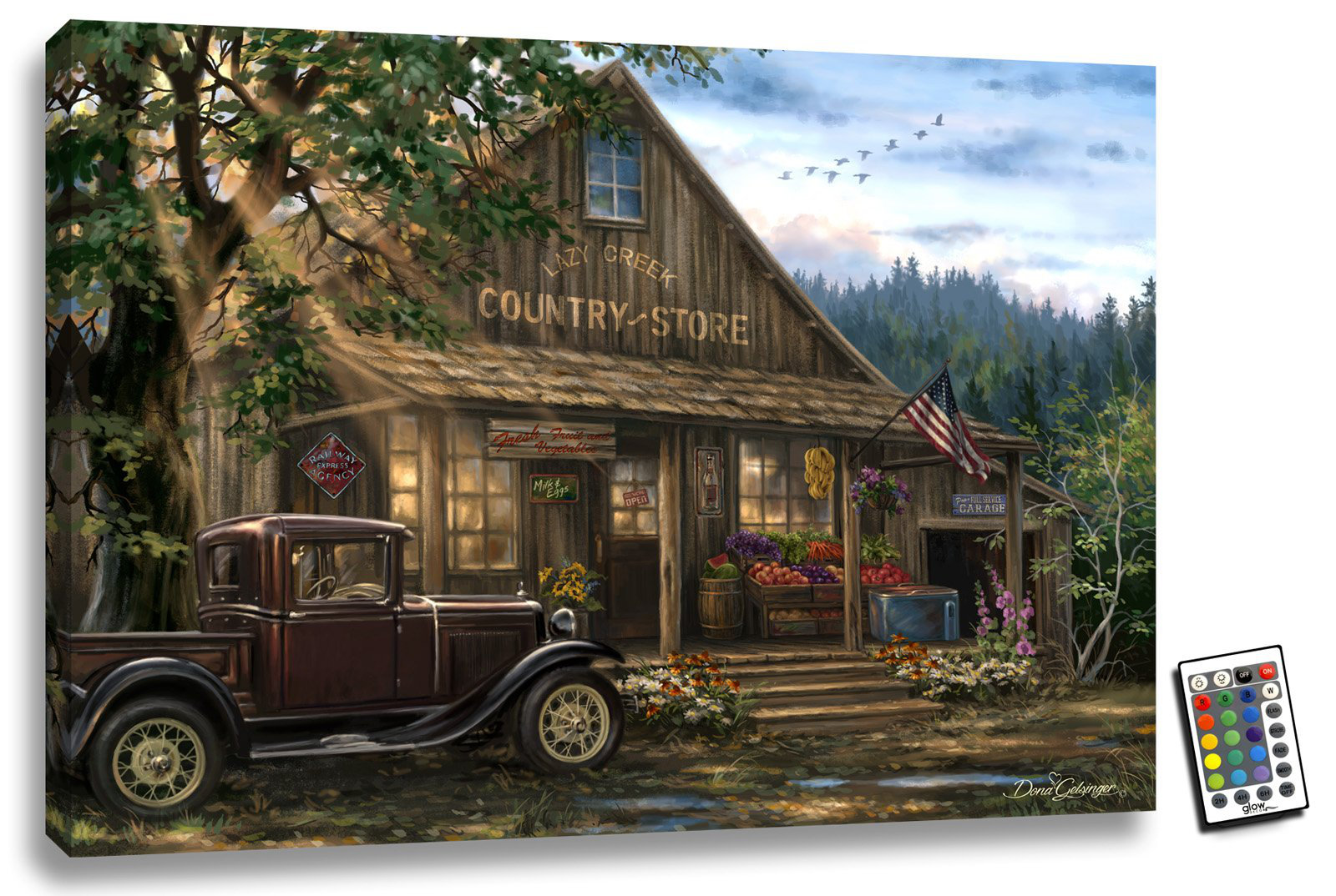 August Grove® Country Store 18x24 Fully Illuminated ColorChange LED ...