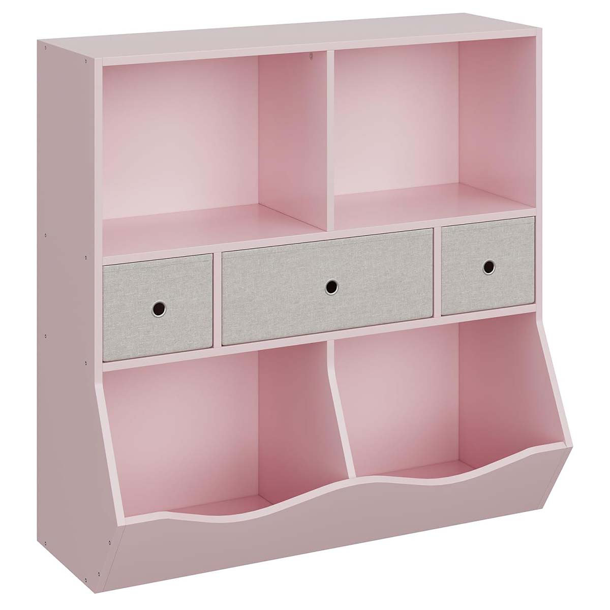 KINOFO Toy Storage Organizer, Children Bookcase And Bookshelf, 7 Cubby ...