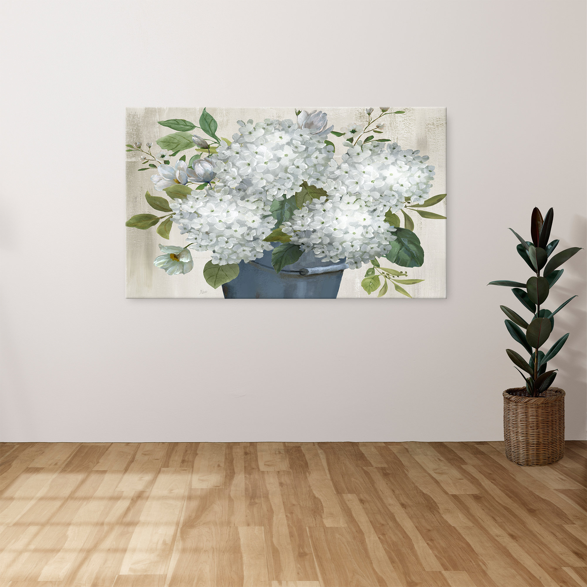 Red Barrel Studio® "Classic Hydrangeas" by Nan Print on Canvas | Wayfair
