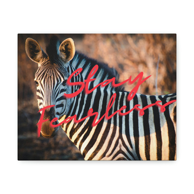 Foundry Select Zebra Stay Fearless by Kelly Johnson - Wrapped Canvas ...