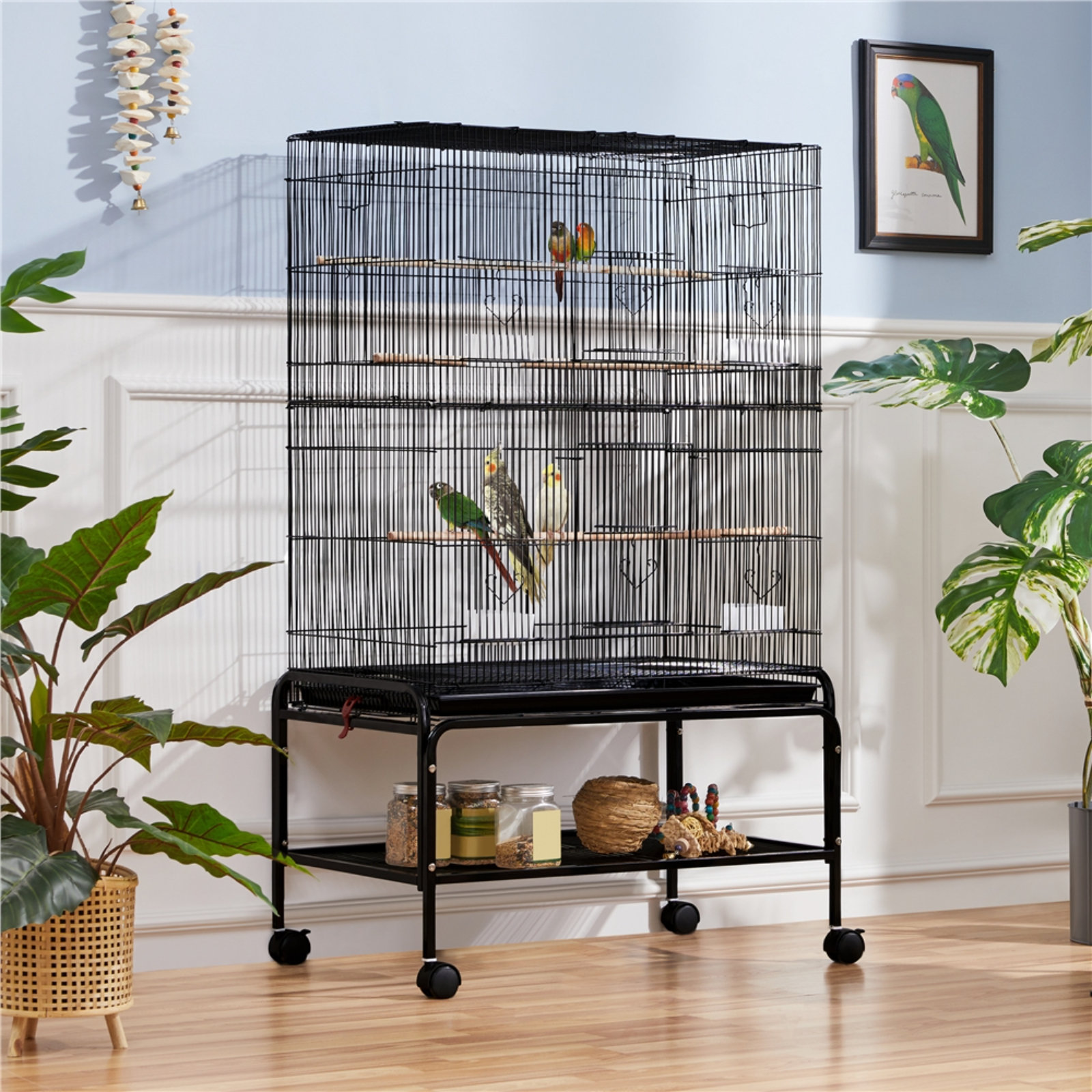 Tucker Murphy Pet™ Essman 53'' Metal Flat Top Floor Bird Cage with ...