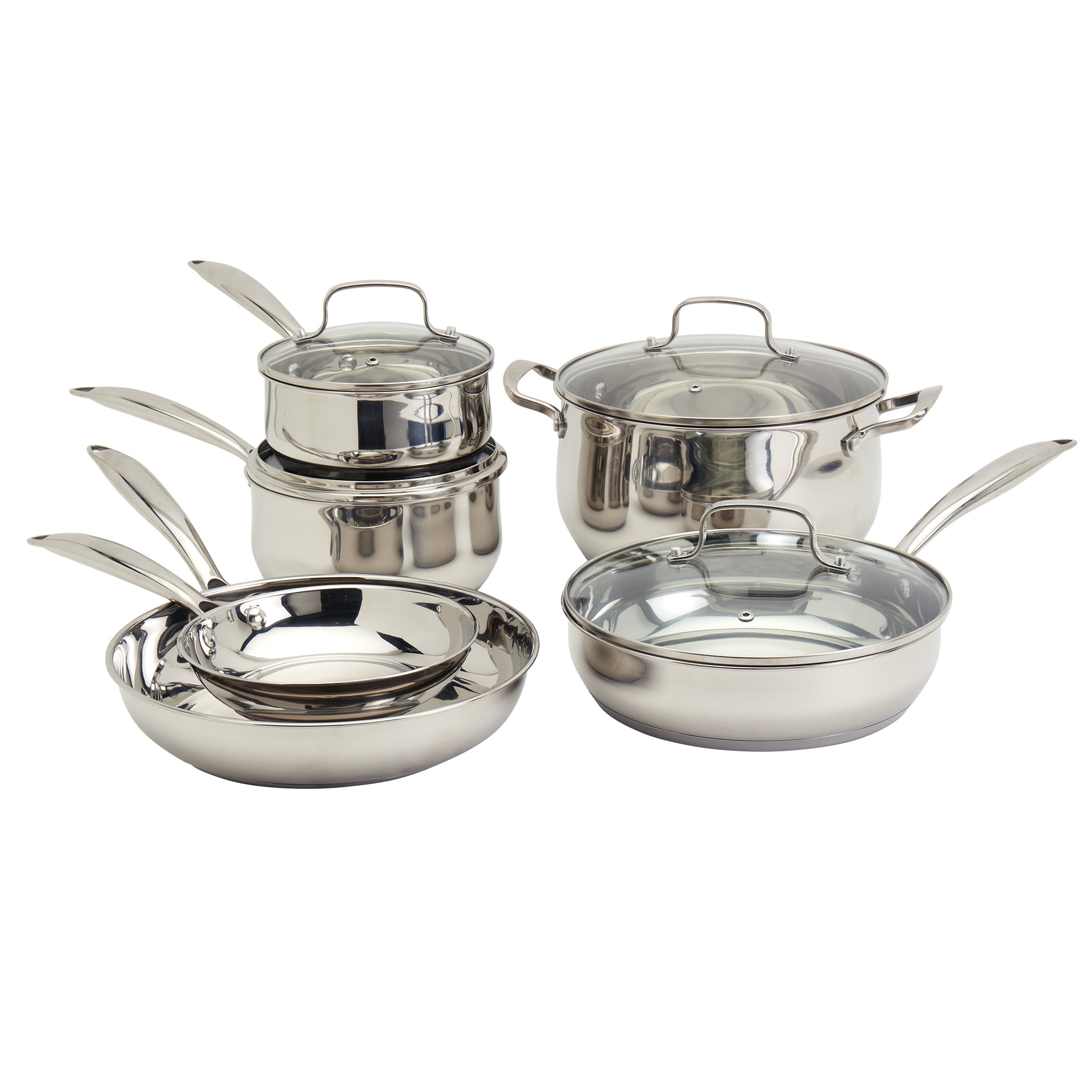 Denmark 10 - Piece Stainless Steel Cookware Set & Reviews | Wayfair