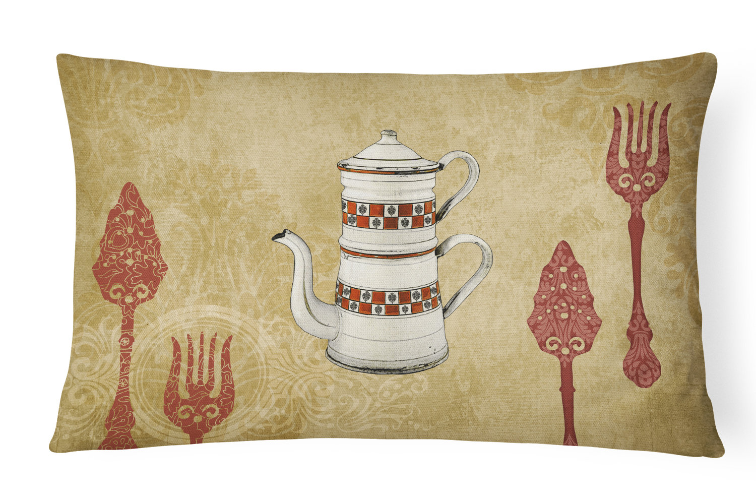Caroline's Treasures Teapot Welcome Indoor/Outdoor Throw Pillow | Wayfair