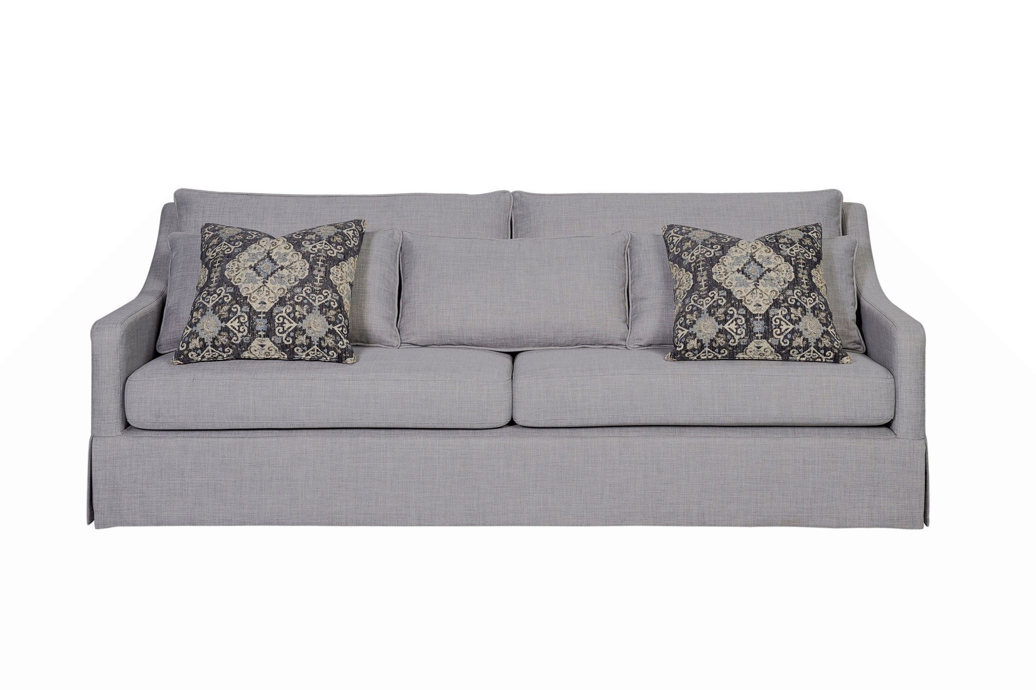 Wildon Home® Sofa With Skirt And Reversable Cushions And 2 Pillows ...