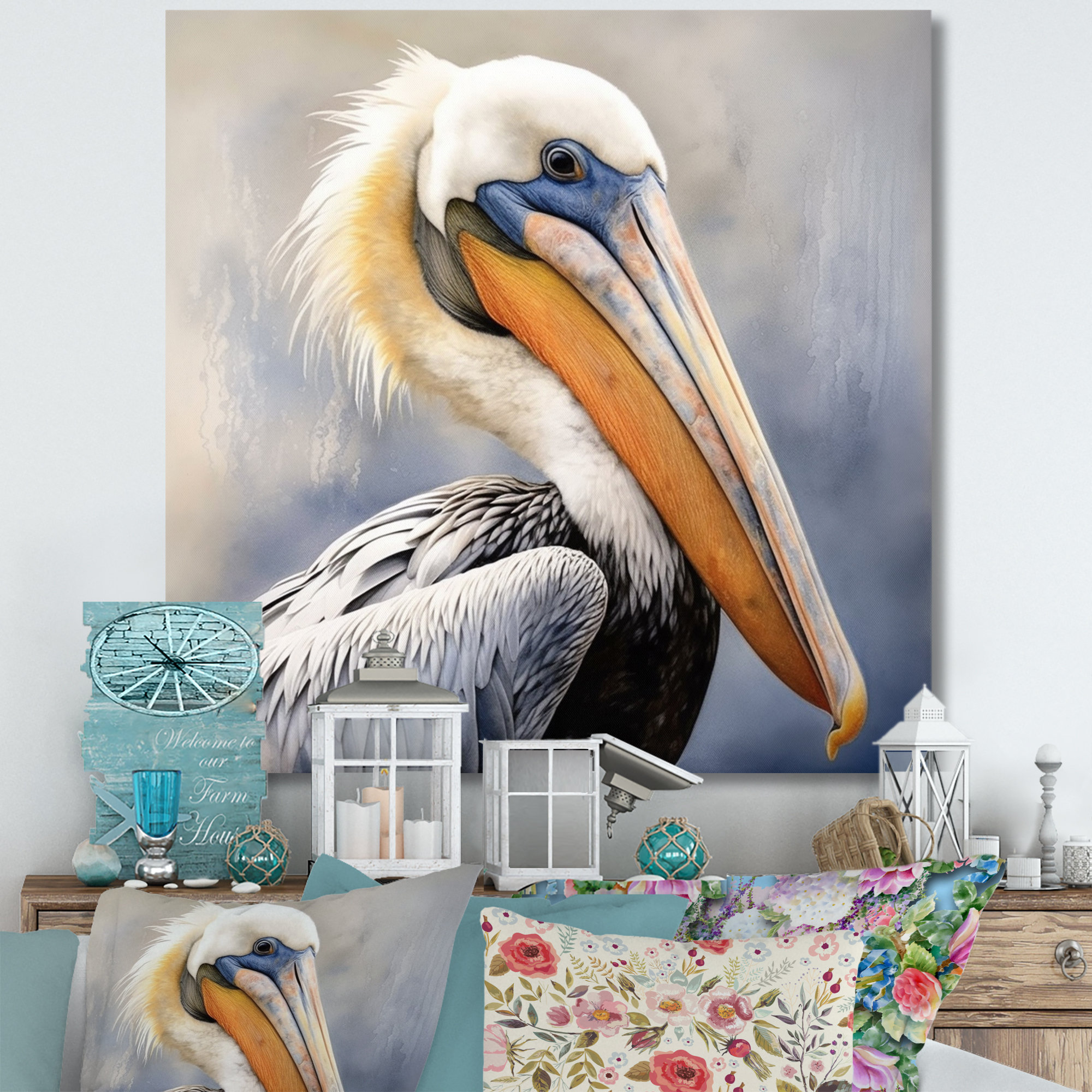 Highland Dunes Majestic Pelican Seabird III - Print on Canvas - Wayfair ...