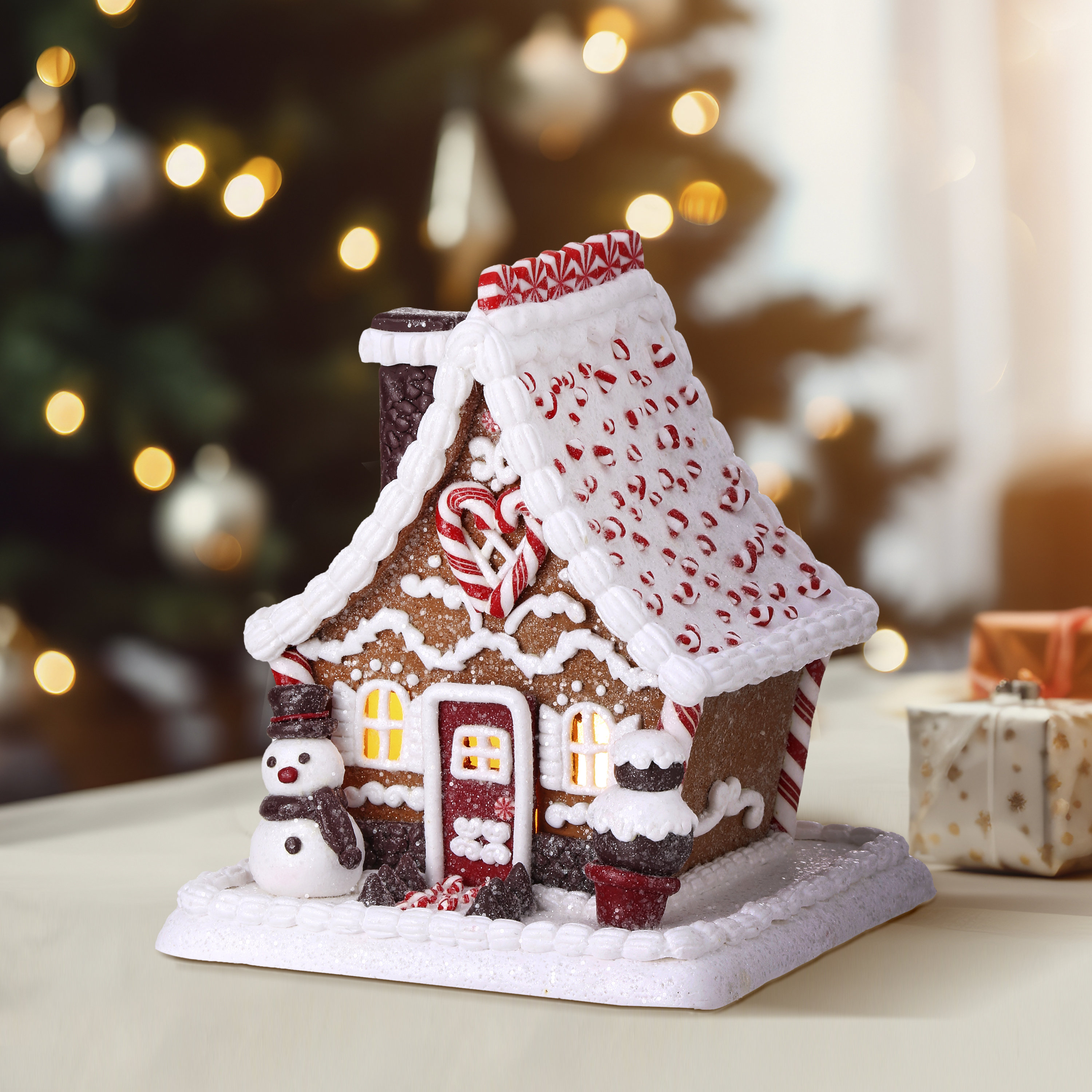 The Holiday Aisle® 7"Led Battery Operated Timer Peppermint Dreams Candy ...